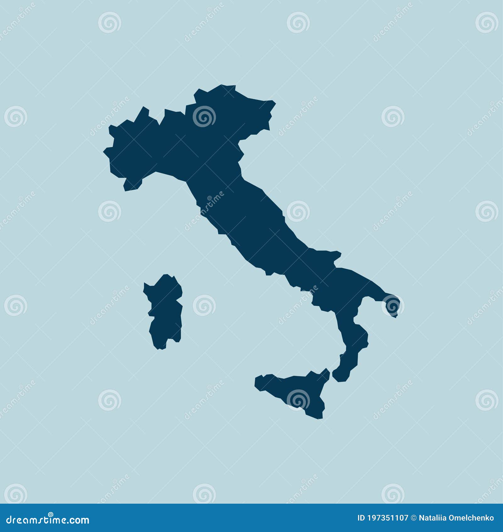 Map of Italy, Vector Illustration Stock Illustration - Illustration of ...