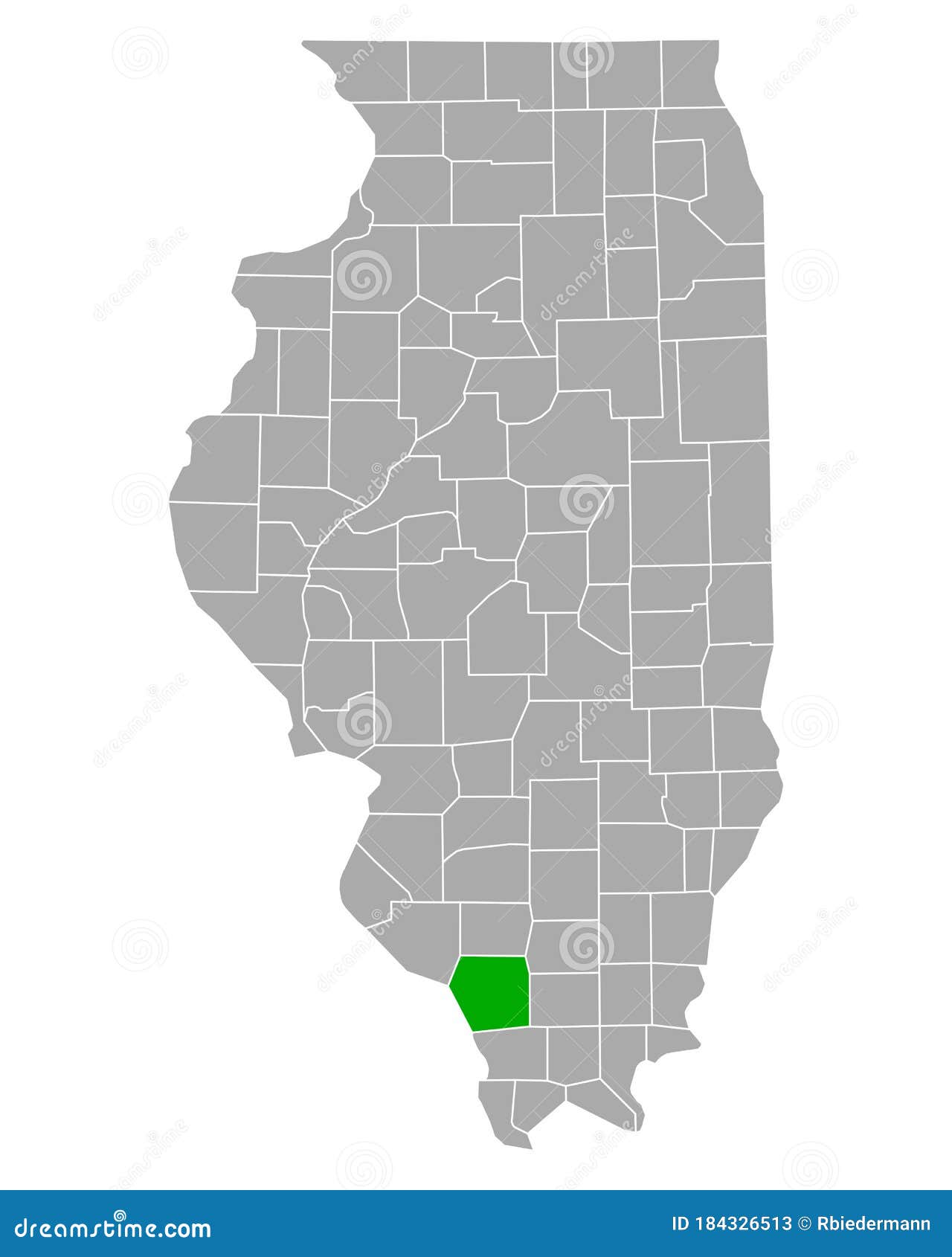 Map of Jackson in Illinois stock vector. Illustration of region - 184326513