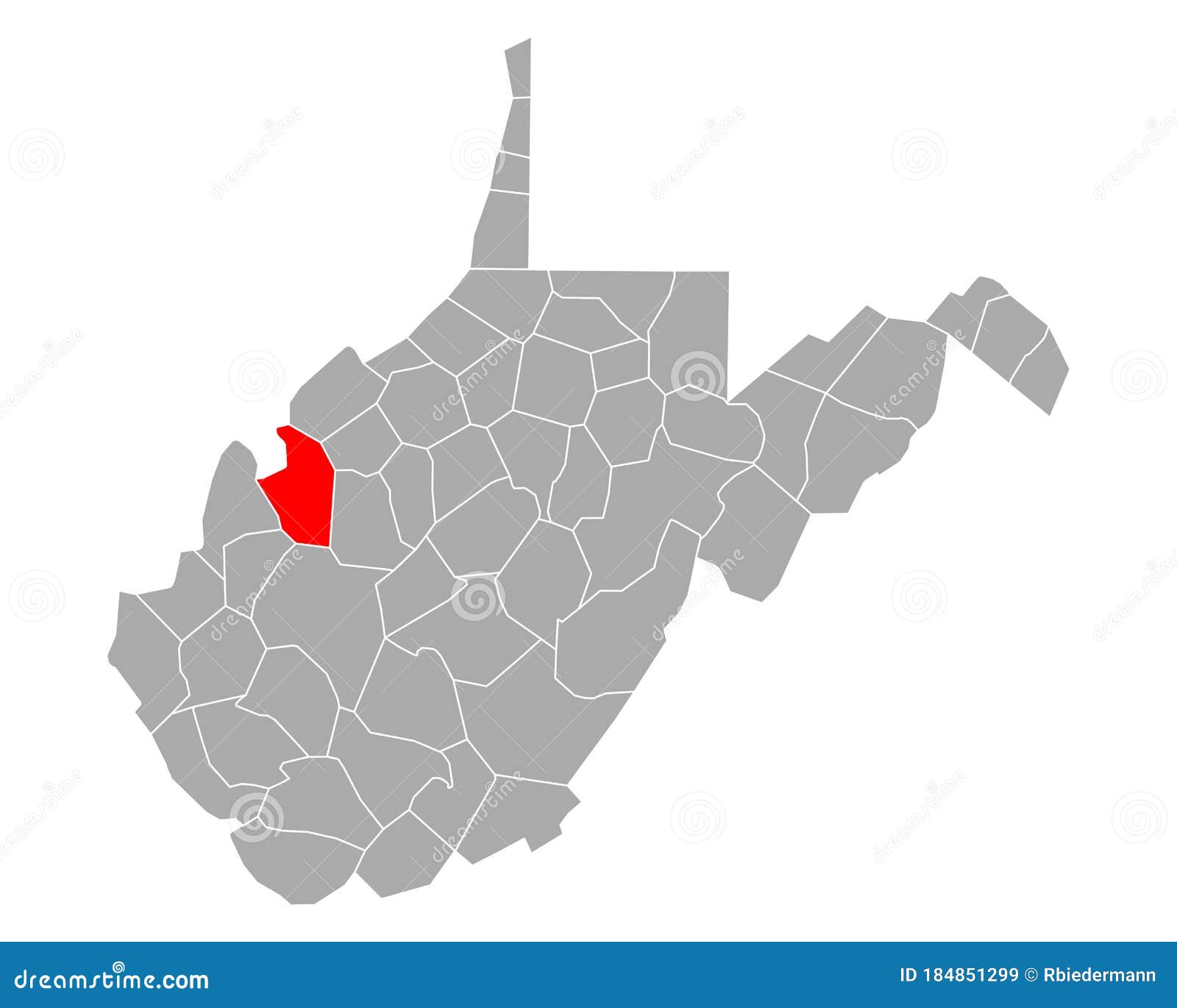 Map of Jackson in West Virginia Stock Vector - Illustration of locator ...