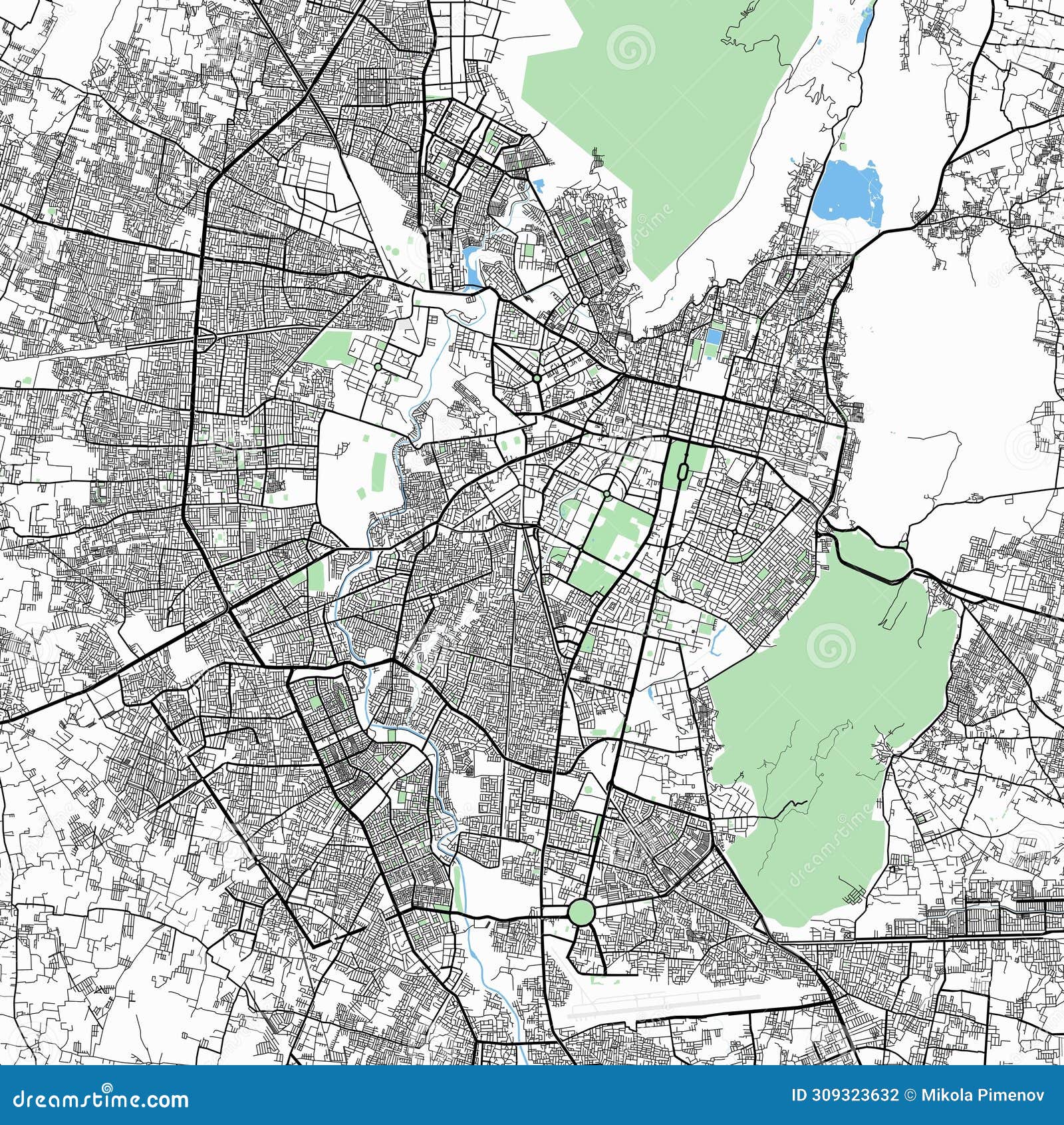 Map of Jaipur City stock illustration. Illustration of sketch - 309323632