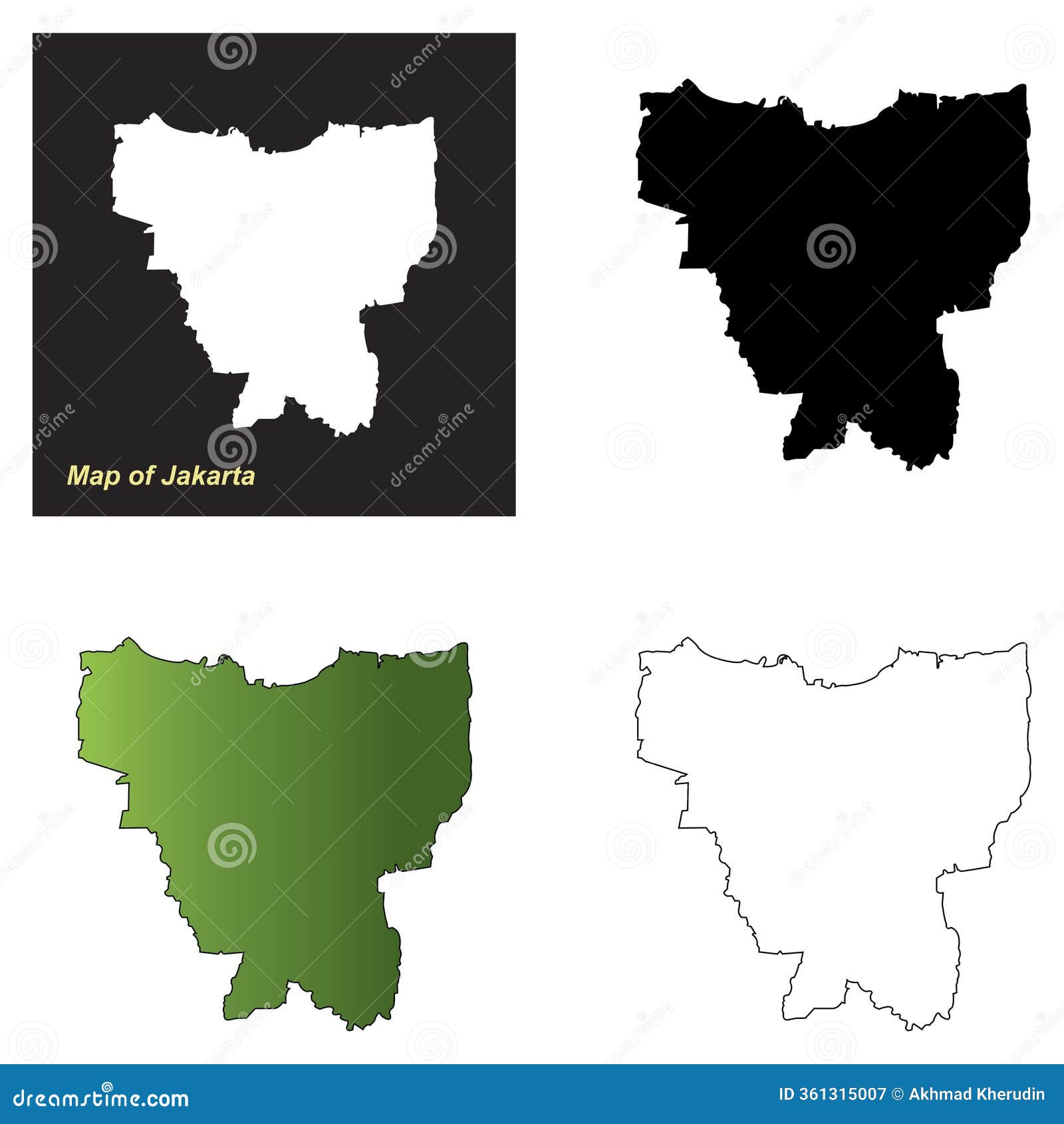 Map of Jakarta design stock vector. Illustration of nation - 361315007