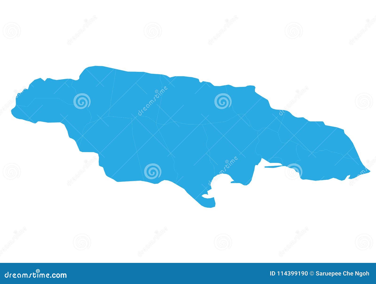 Map of Jamaica. High Detailed Vector Map - Jamaica Stock Vector ...
