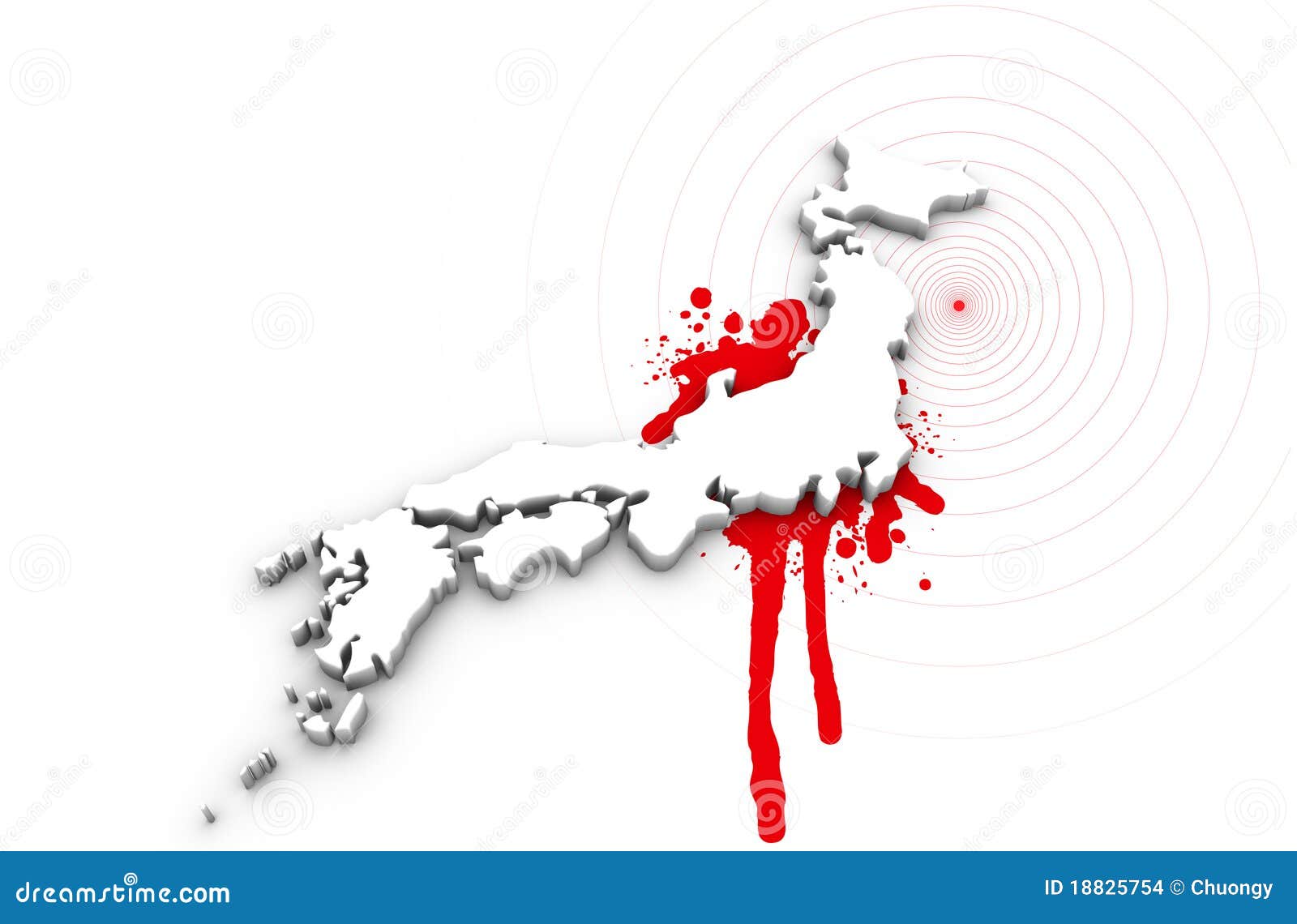 Map of Japan bleeding stock illustration. Illustration of safety - 18825754