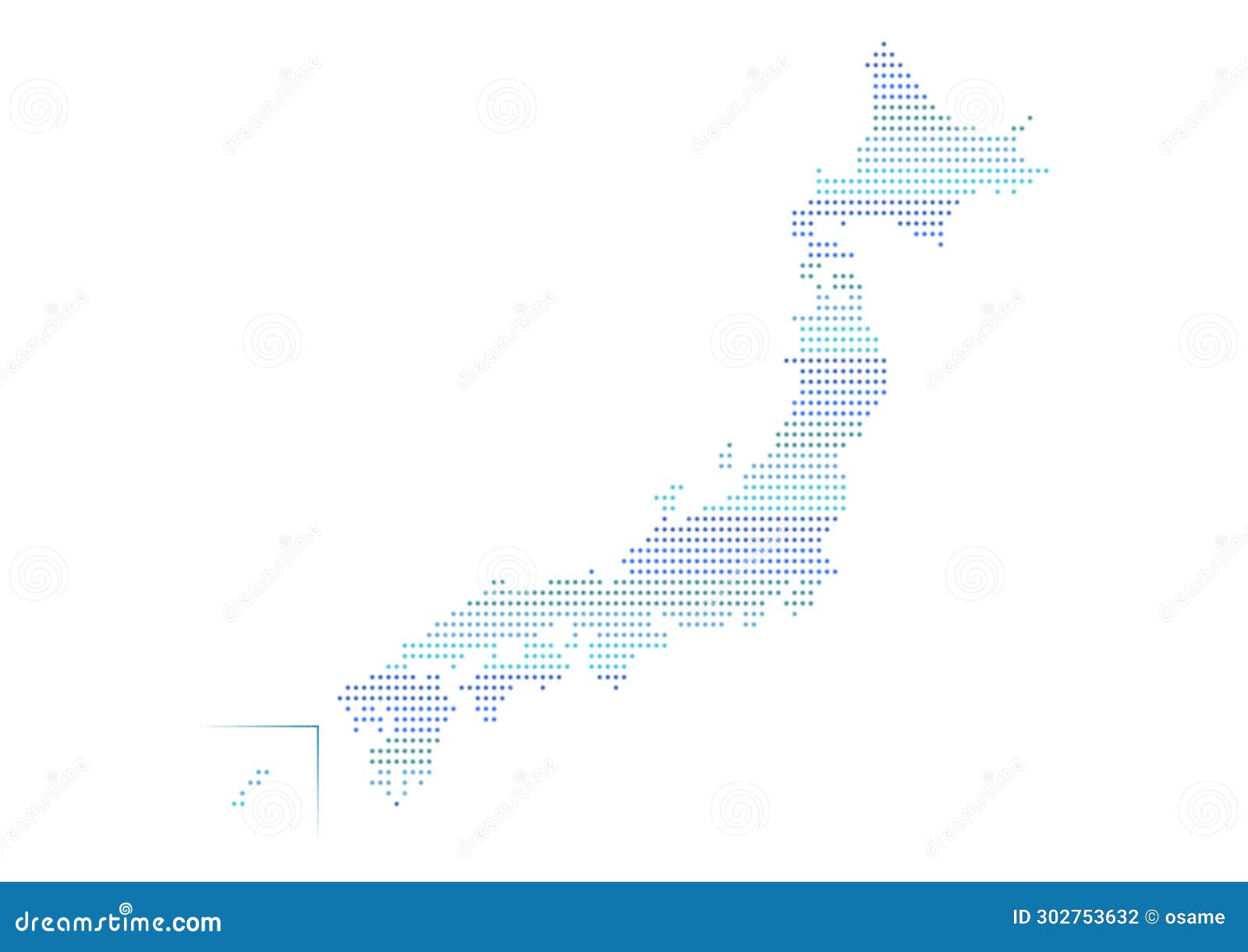 Japan Blue Low Poly Map With Capital Tokyo Vector Illustration ...