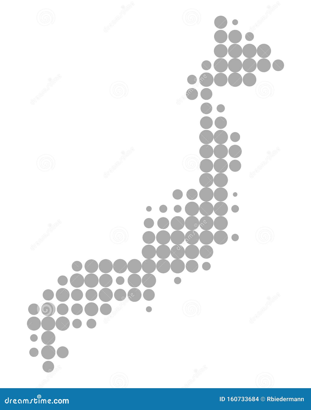 Map of Japan stock vector. Illustration of dotted, circle - 160733684