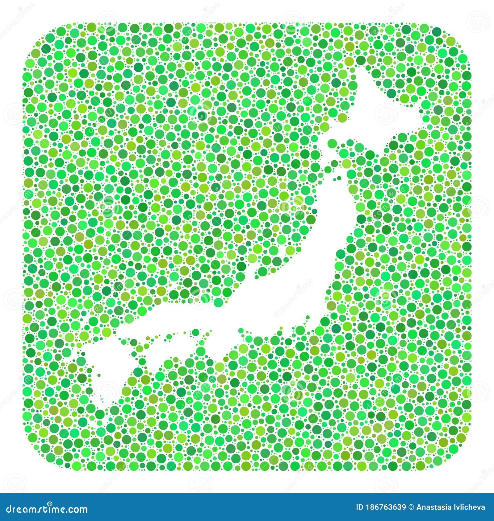 Map of Japan - Dotted Collage with Subtracted Space Stock Vector ...