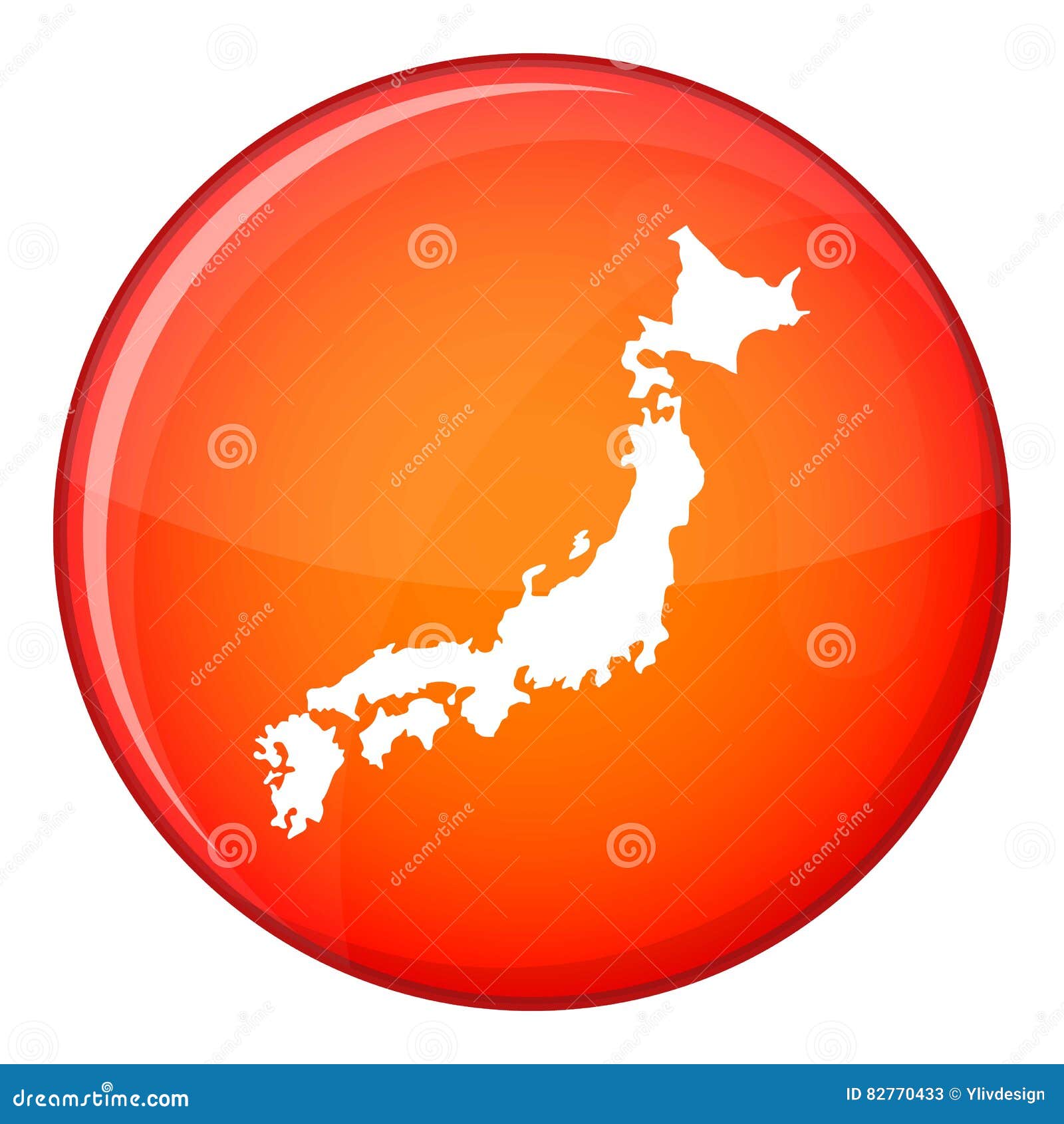 Map of Japan Icon, Flat Style Stock Vector - Illustration of government ...
