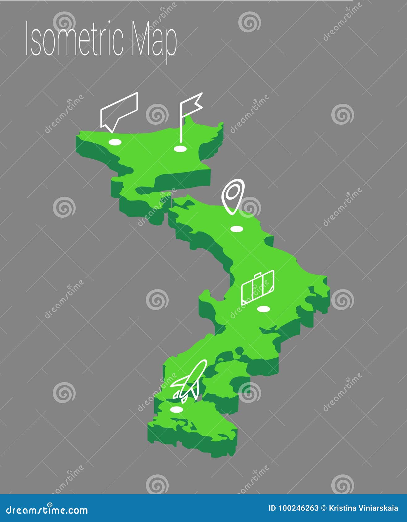 Map Japan Isometric Concept. Stock Vector - Illustration of global ...