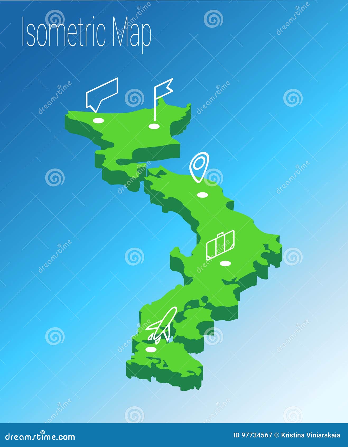 Map Japan Isometric Concept. Stock Vector - Illustration of cover ...