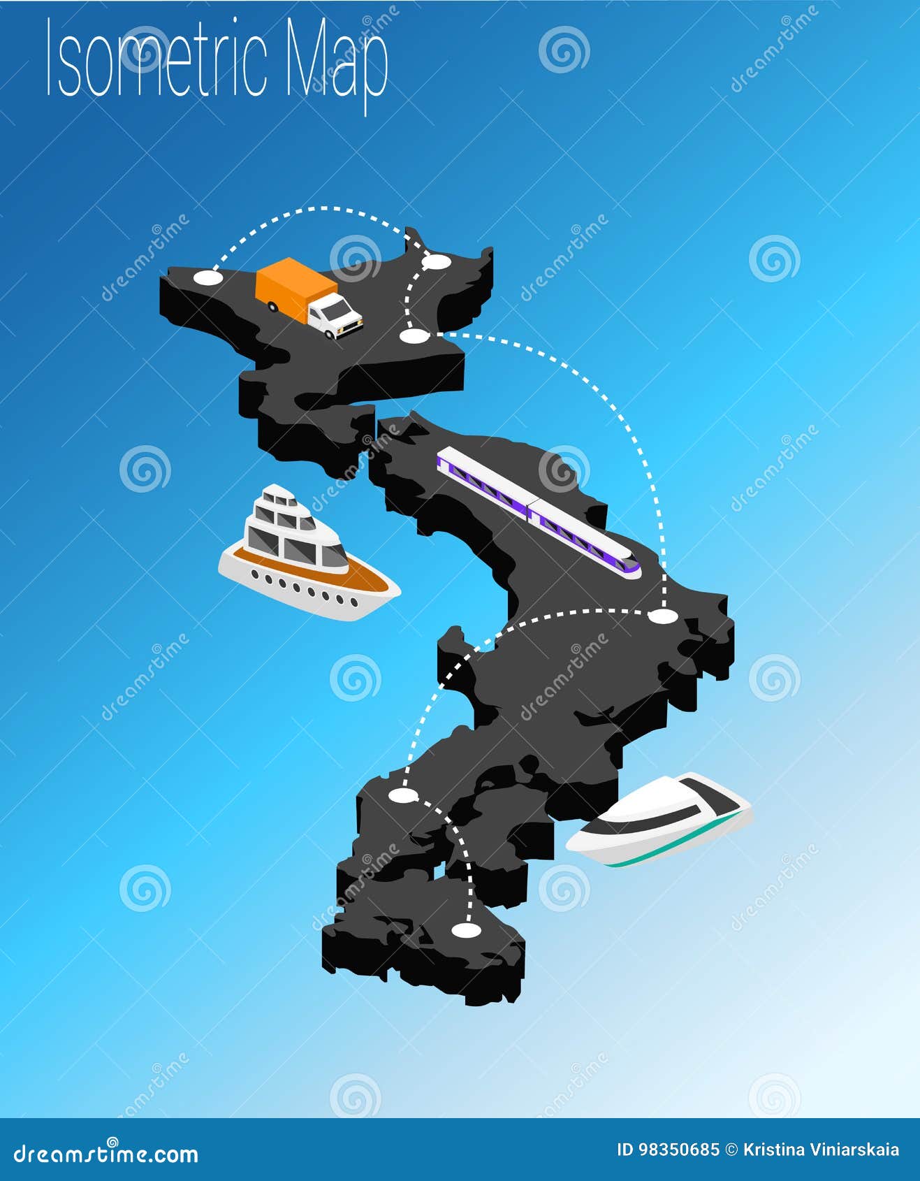 Map Japan Isometric Concept. Stock Vector - Illustration of geography ...