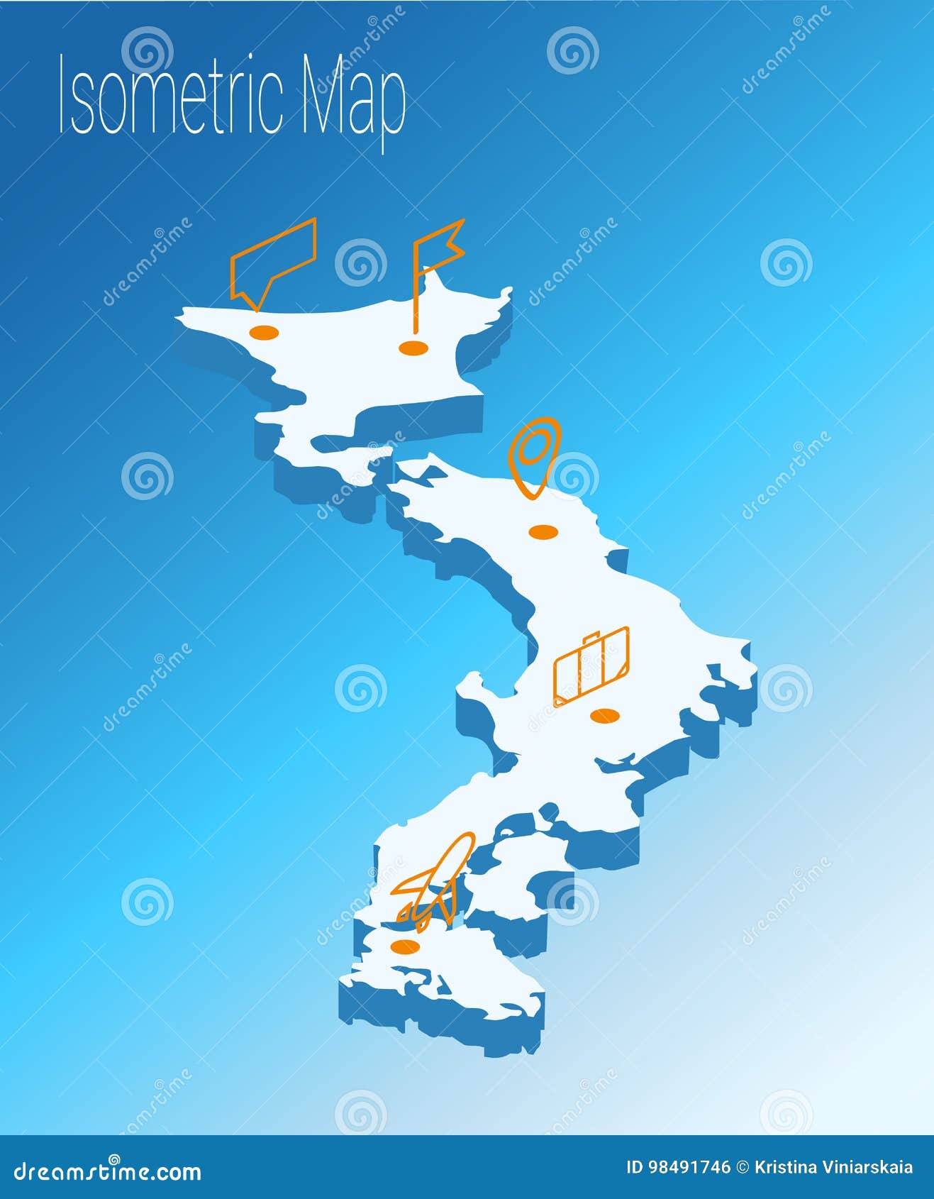 Map Japan Isometric Concept. Stock Vector - Illustration of japan ...