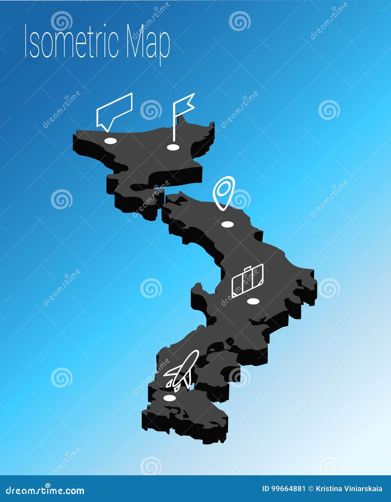 Map Japan Isometric Concept. Stock Vector - Illustration of icons ...