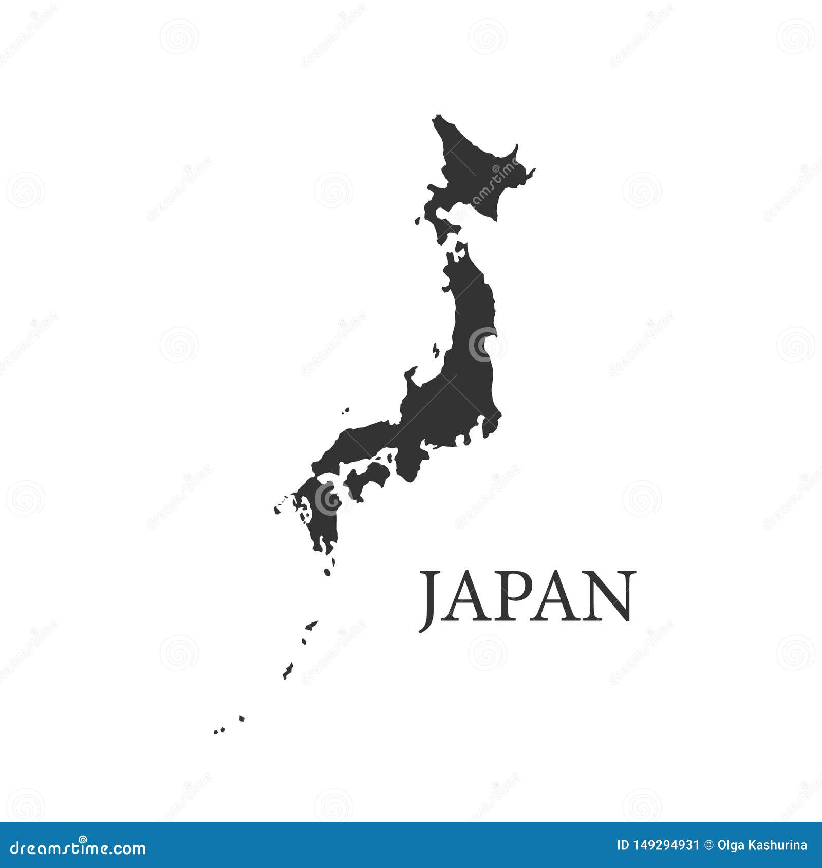 Map of Japan - Vector stock illustration. Illustration of concept ...