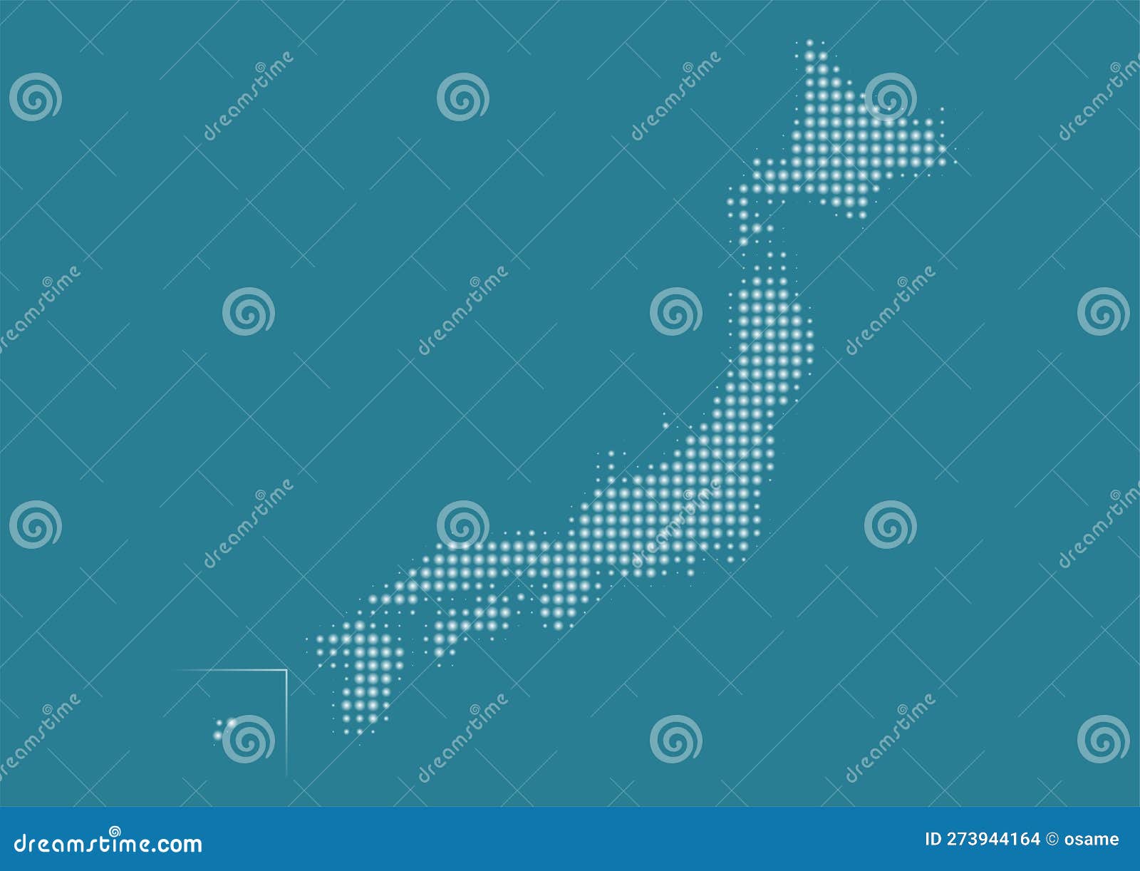 Japan, Map On White Background. Vector Illustration. Outline Stock ...