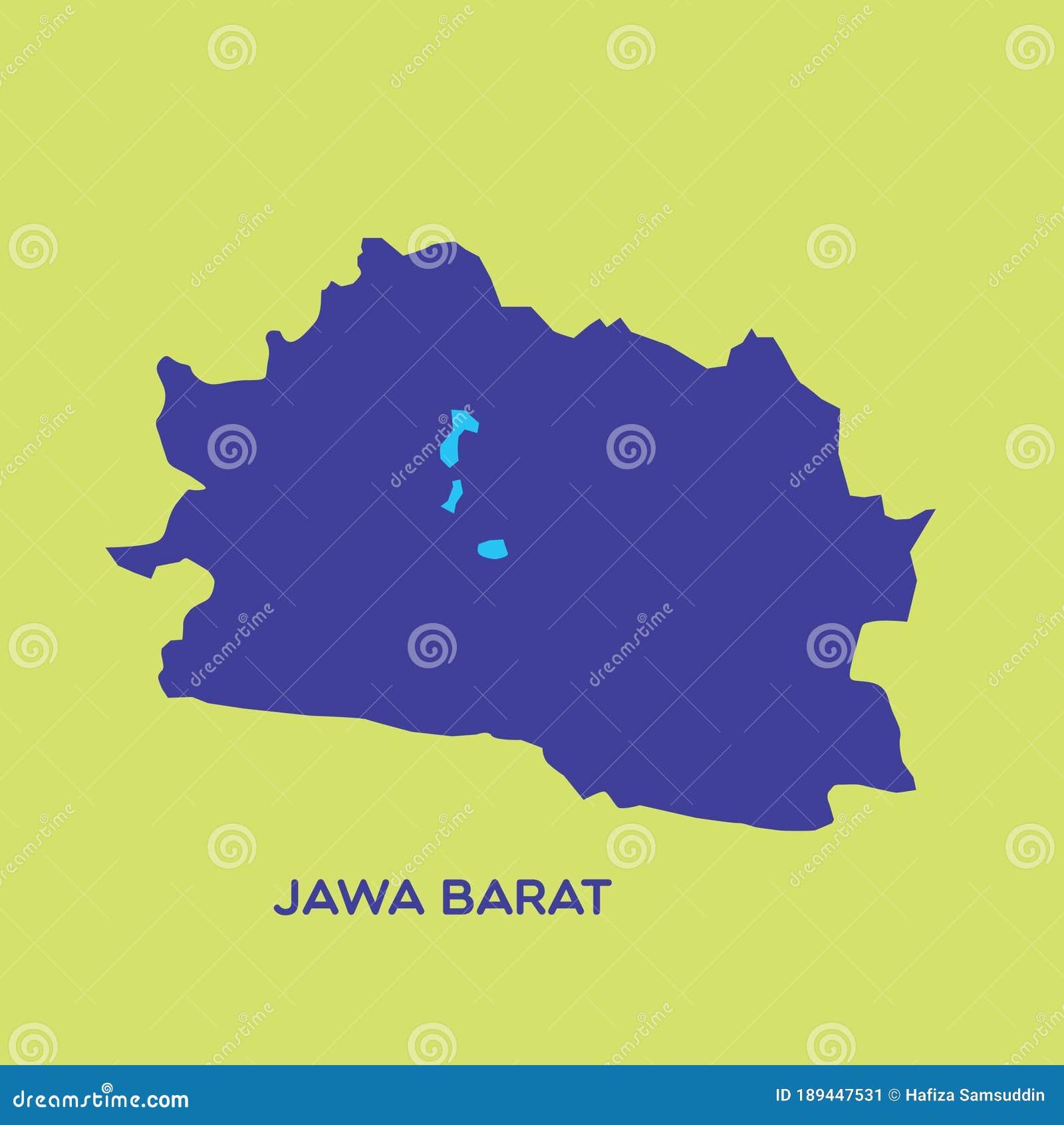 Map of Jawa Barat. Vector Illustration Decorative Design Stock Vector ...