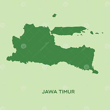 Map of Jawa Timur. Vector Illustration Decorative Design Stock Vector ...