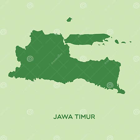 Map of Jawa Timur. Vector Illustration Decorative Design Stock Vector ...