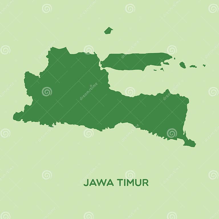 Map of Jawa Timur. Vector Illustration Decorative Design Stock Vector ...