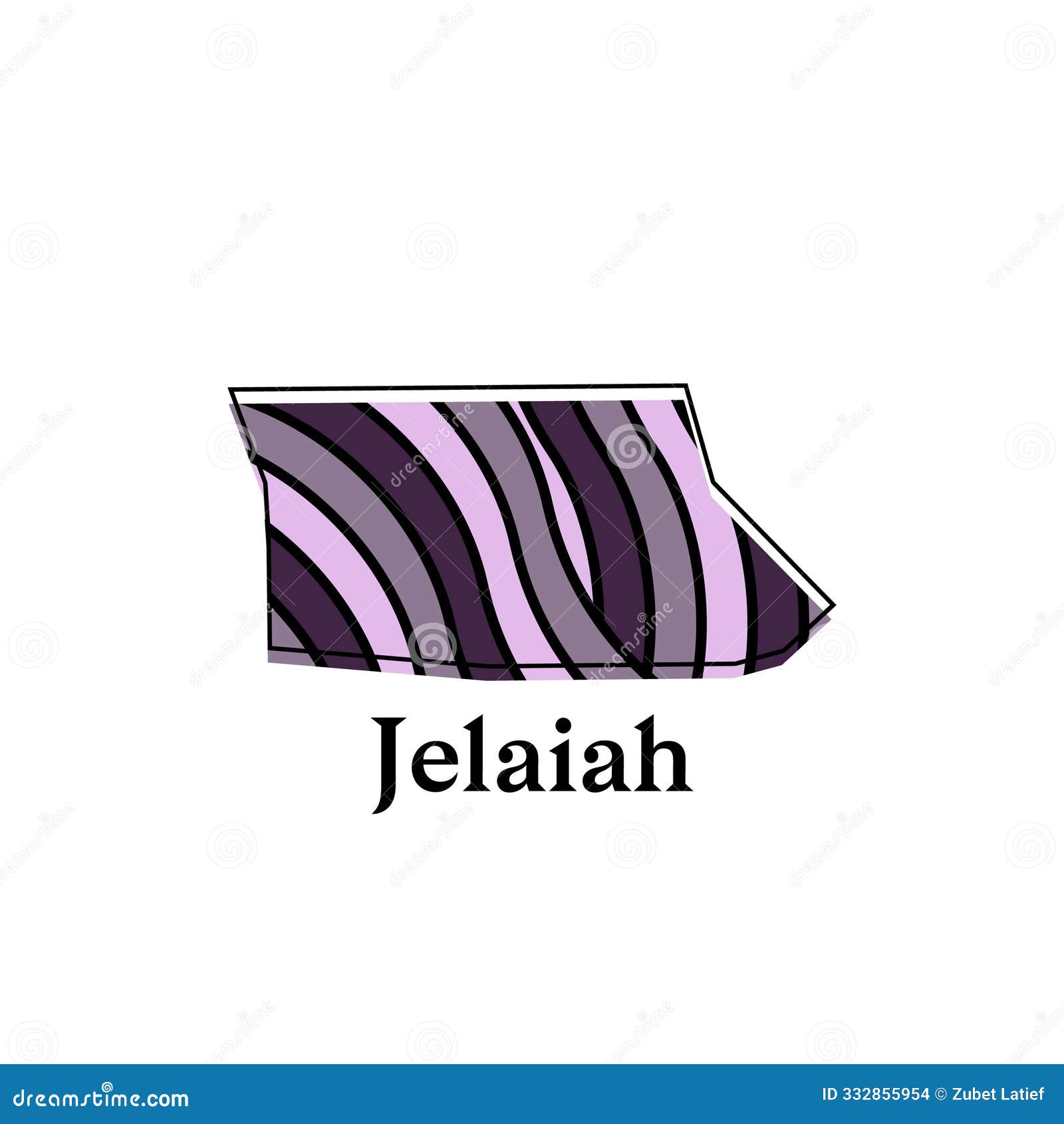 Map of Jelaiah Vector Design Template, National Borders and Important ...