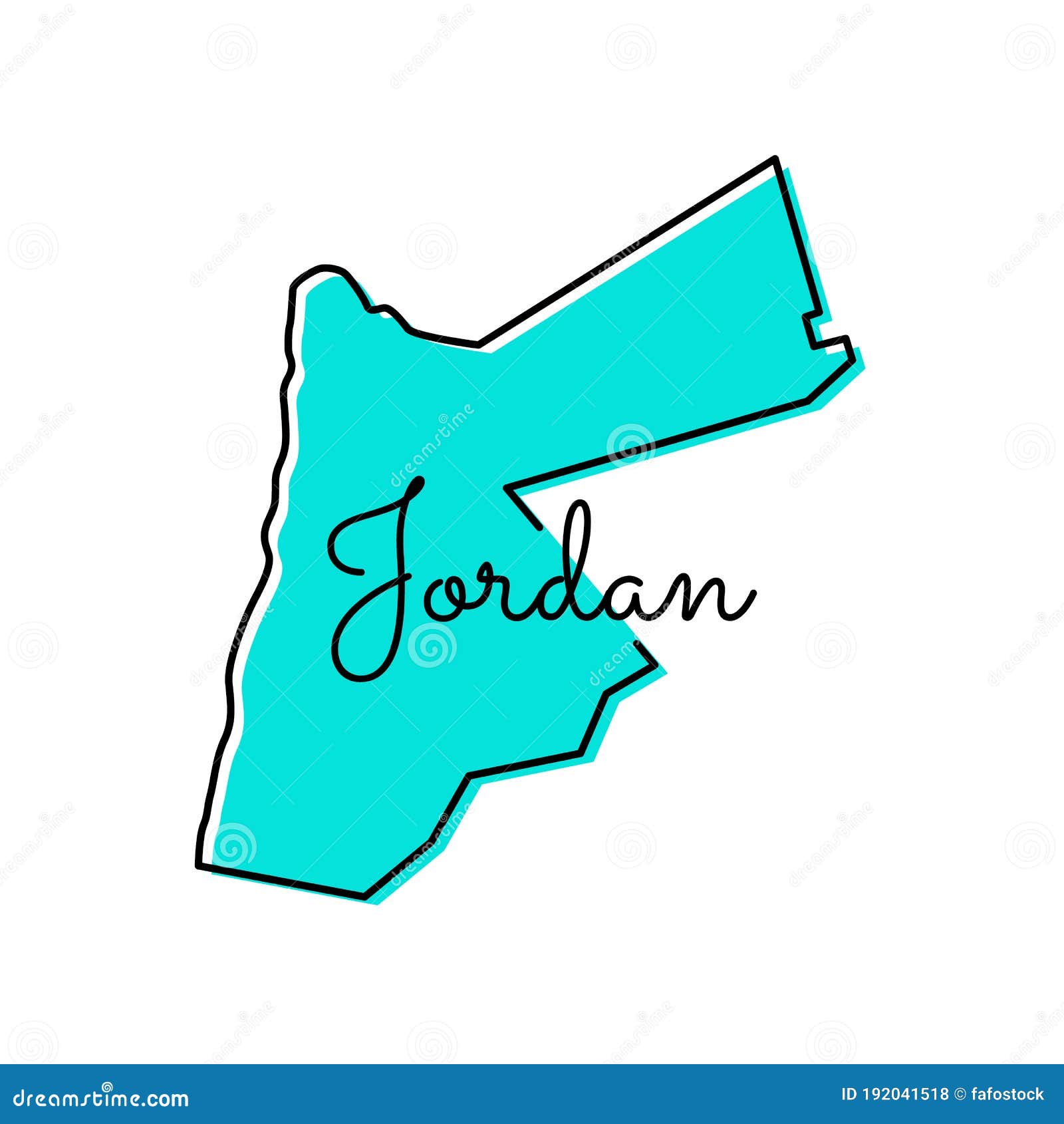 Map of Jordan Vector Design Template. Stock Vector - Illustration of ...