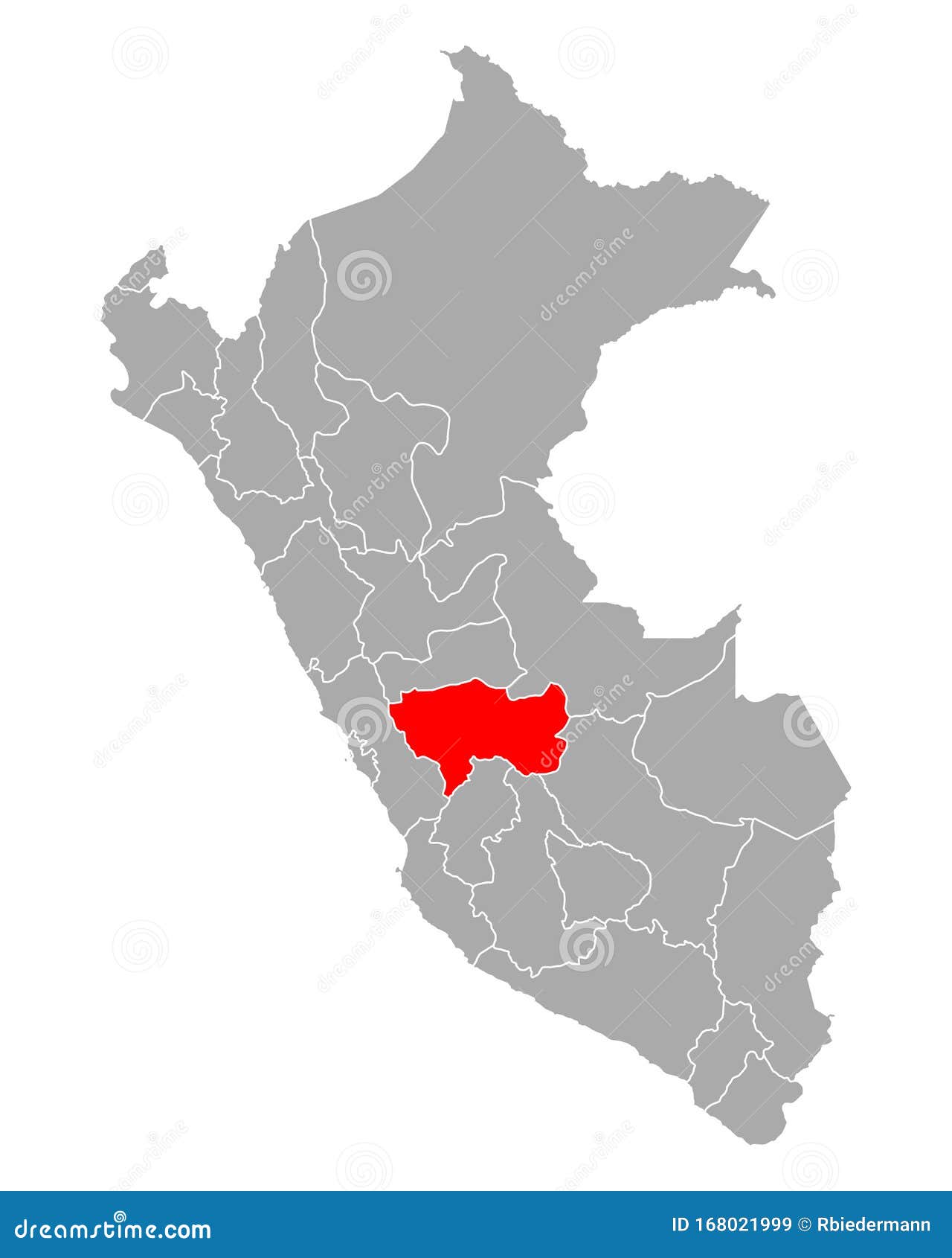 Map of Junin in Peru stock vector. Illustration of vector - 168021999