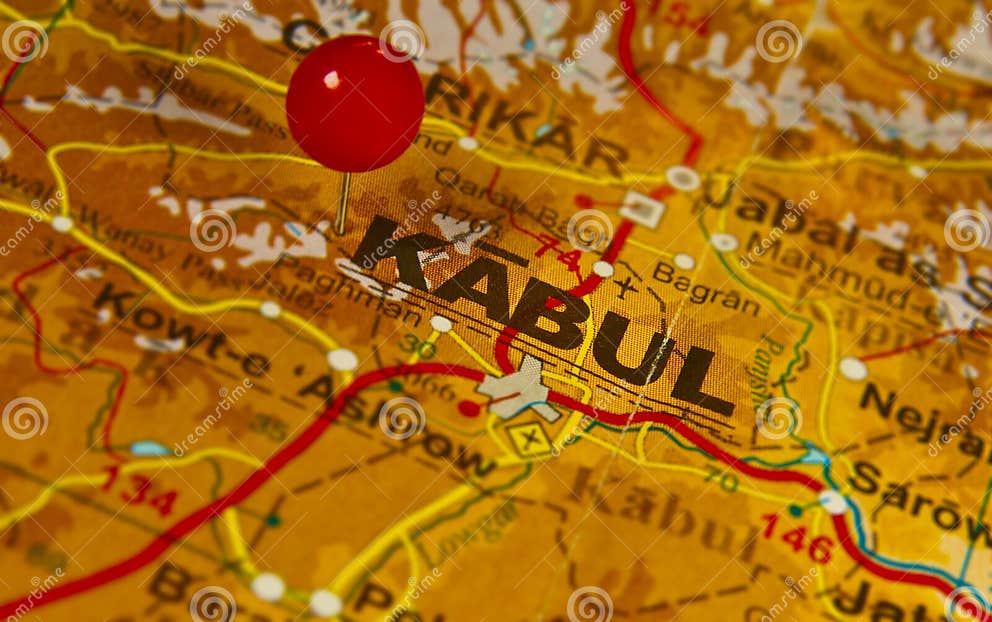 A Map of Kabul, Afghanistan Stock Image - Image of closeup, page: 18940383