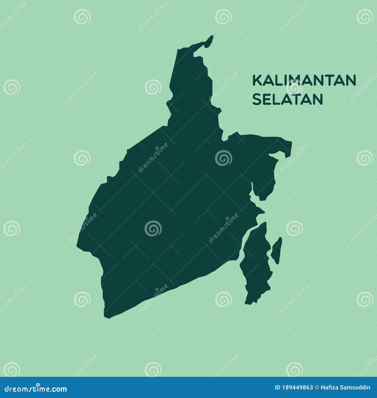 Map of Kalimantan Selatan. Vector Illustration Decorative Design Stock ...