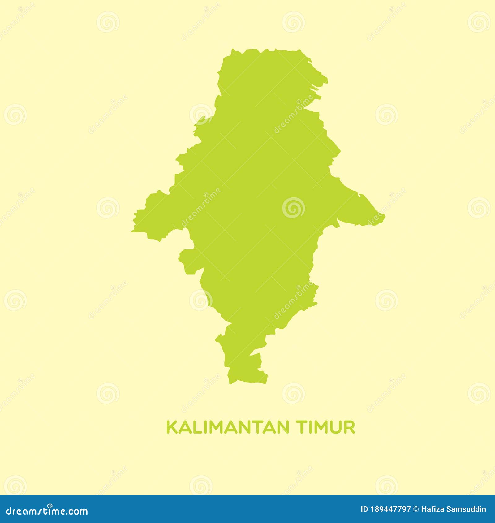 Map of Kalimantan Timur. Vector Illustration Decorative Design Stock ...
