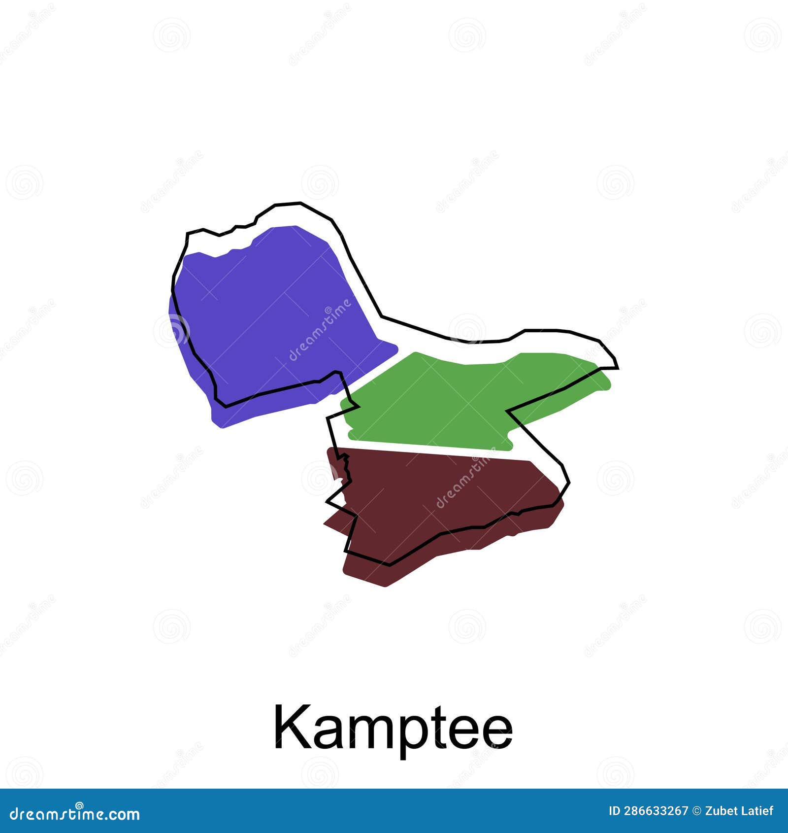 Map of Kamptee City Modern Simple Geometric, Illustration Vector Design ...