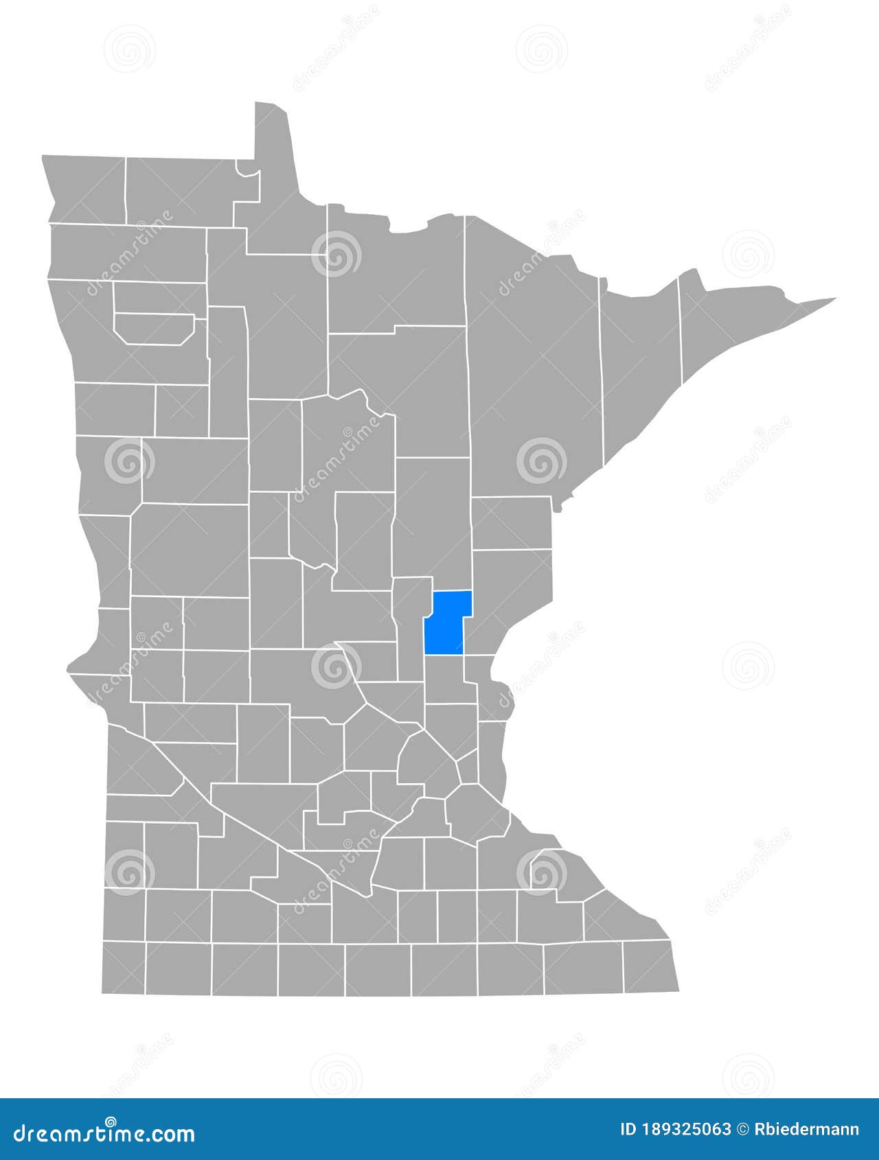 Map of Kanabec in Minnesota Stock Vector - Illustration of vector ...