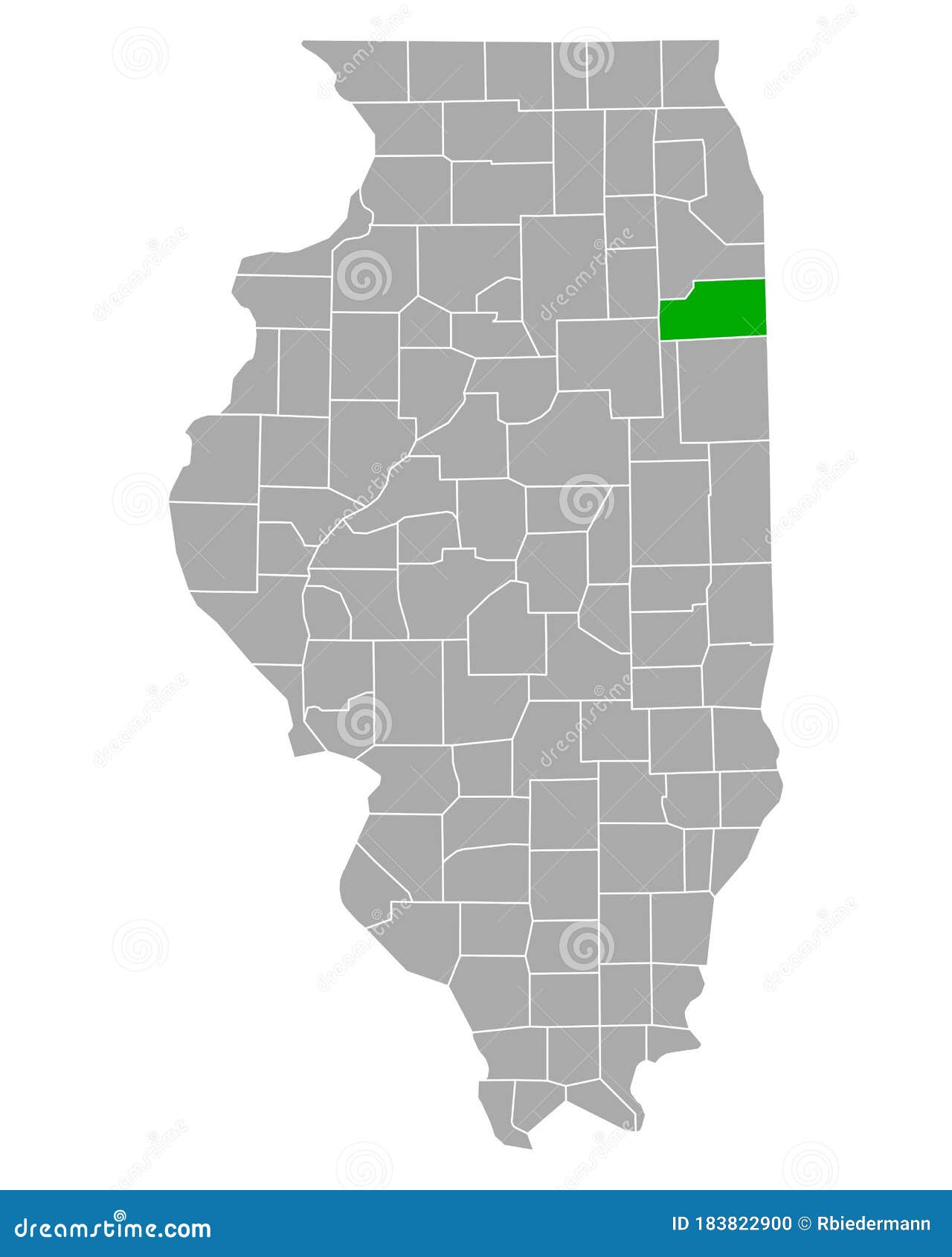 Map of Kankakee in Illinois Stock Vector - Illustration of location ...