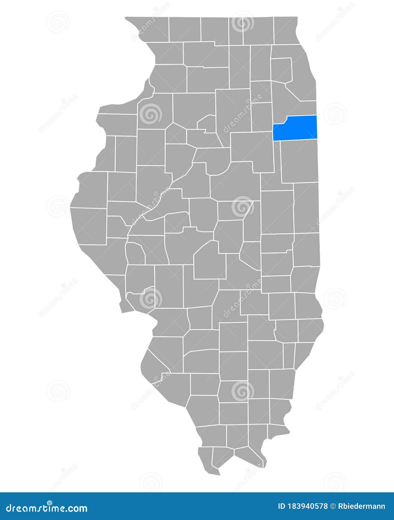 Map of Kankakee in Illinois Stock Vector - Illustration of location ...