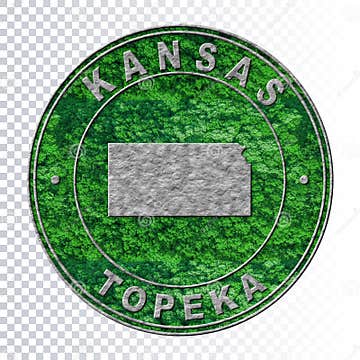 Map of Kansas, Environment Concept, Co2 Emission Concept Stock ...