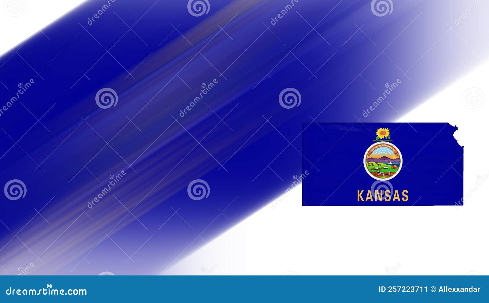 Map of Kansas, flag map stock illustration. Illustration of administrative - 257223711