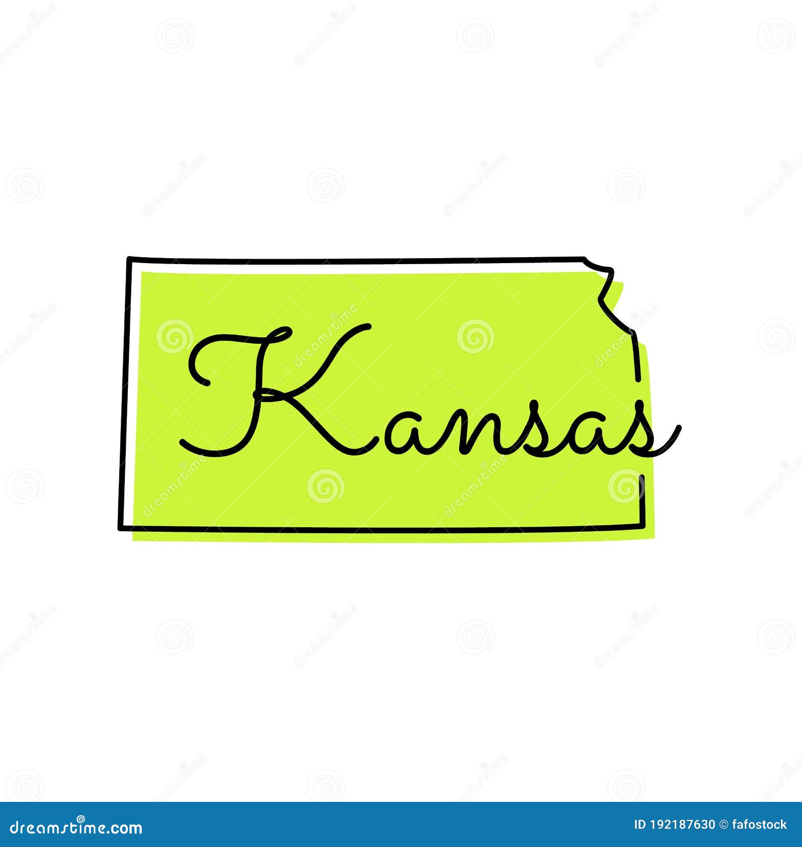 Kansas Vector Logo. Set Of Black And White Emblems Of The USA ...