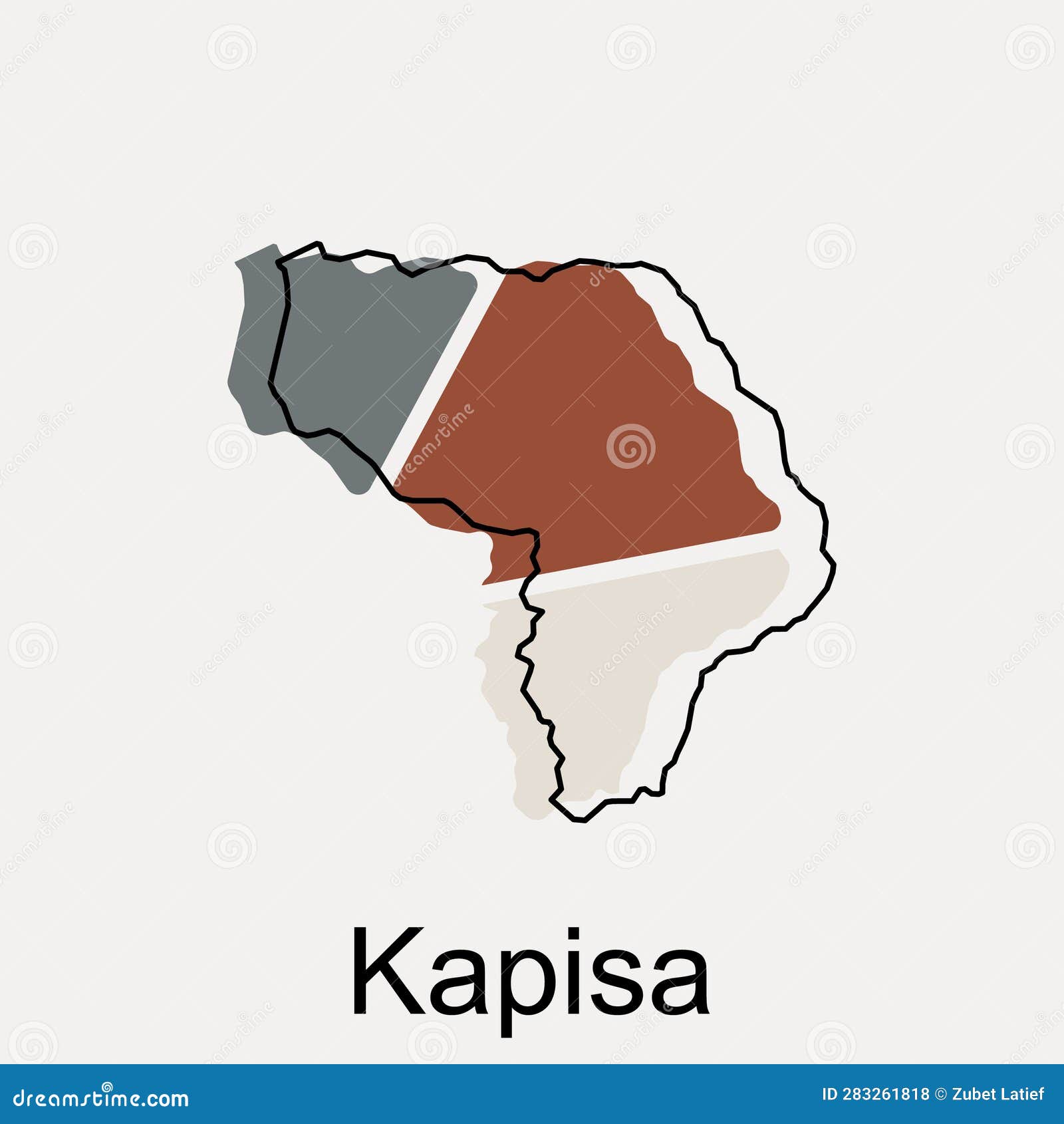 Kapisa Outline Map Vector Illustration | CartoonDealer.com #360323356
