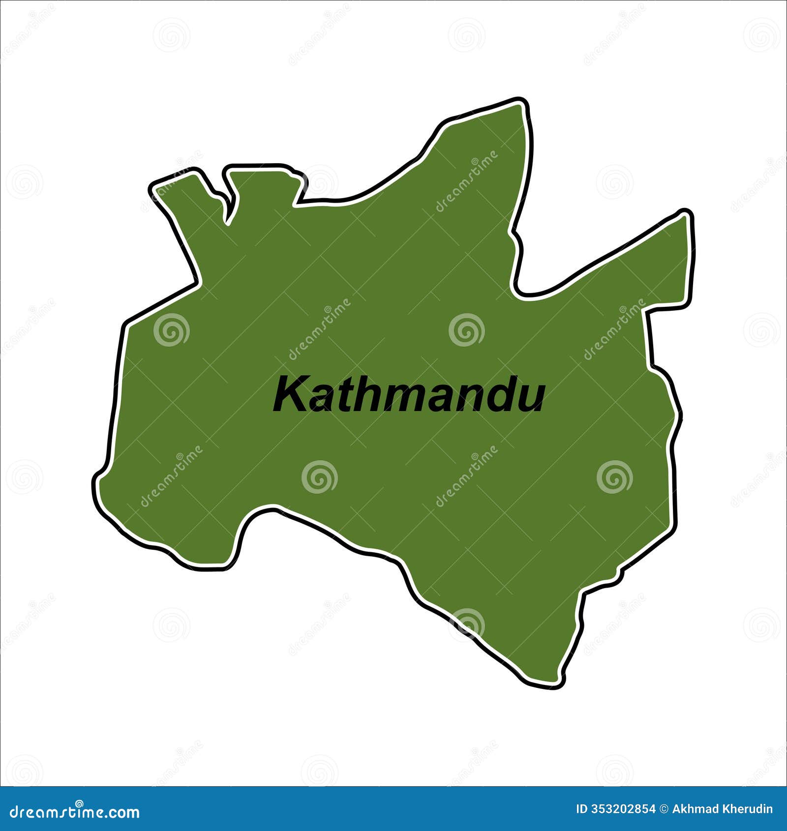 Map Of Kathmandu, Nepal Vector Illustration | CartoonDealer.com #353202854