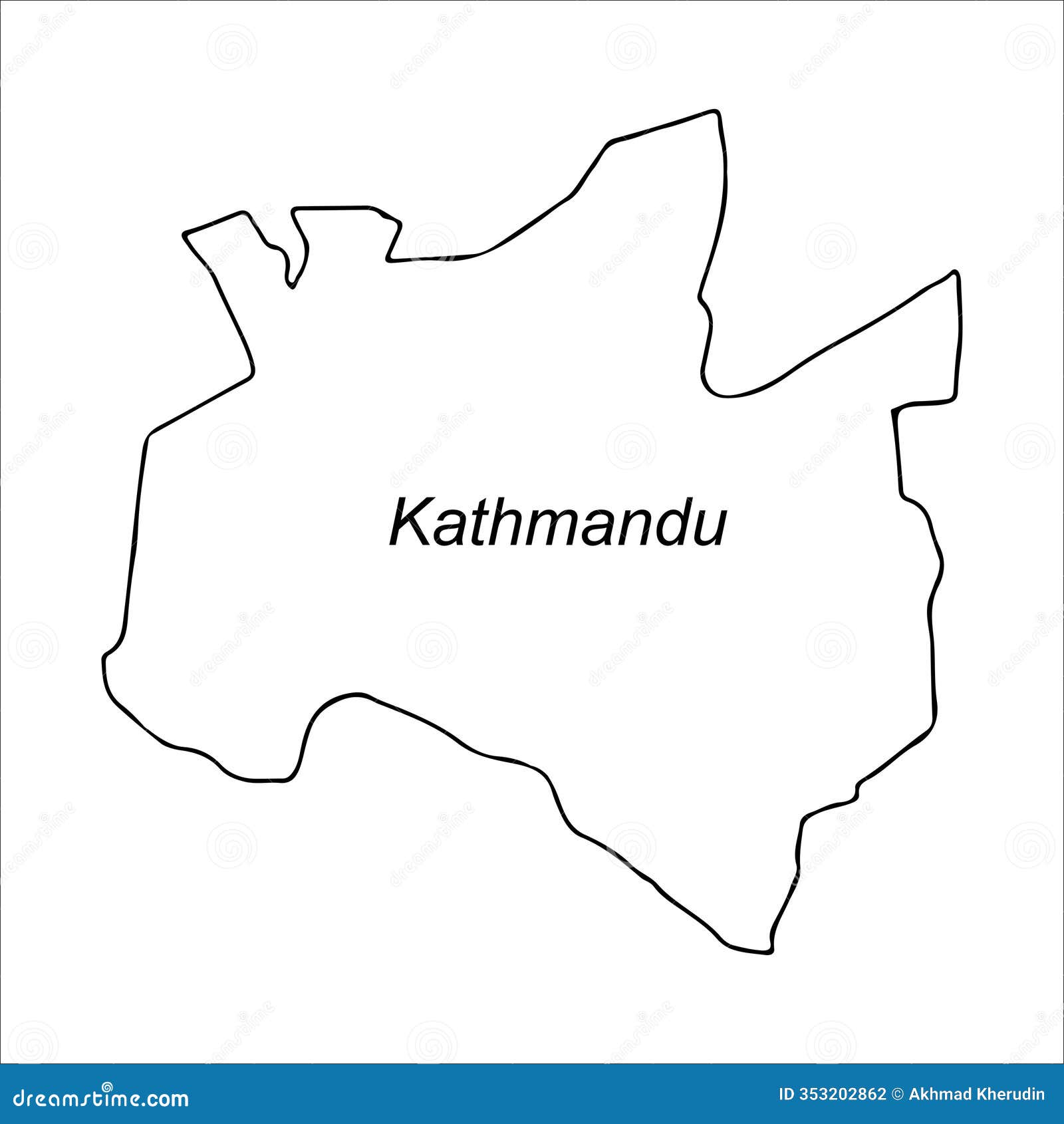 Map of Kathmandu, Nepal stock vector. Illustration of kathmandu - 353202862