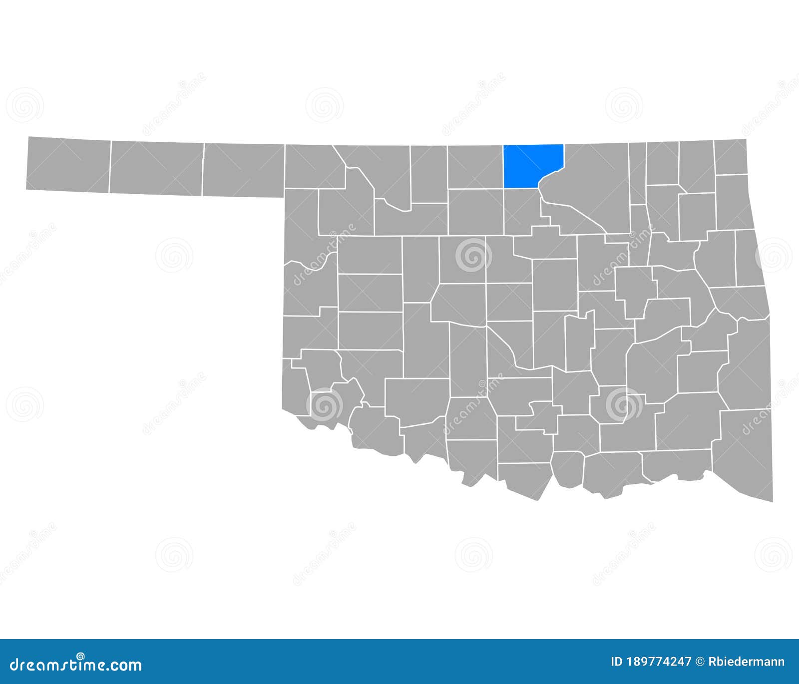 Map of Kay in Oklahoma stock vector. Illustration of isolated - 189774247