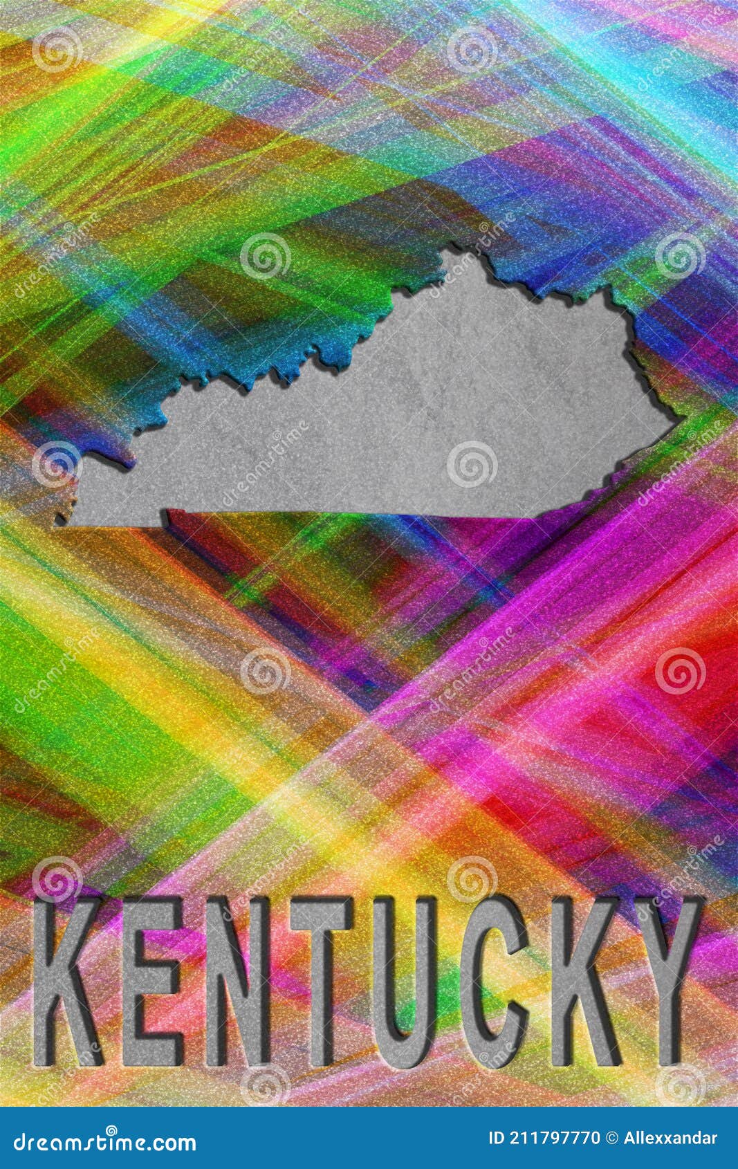 Colorful Kentucky Political Map With Clearly Labeled, Separated Layers ...