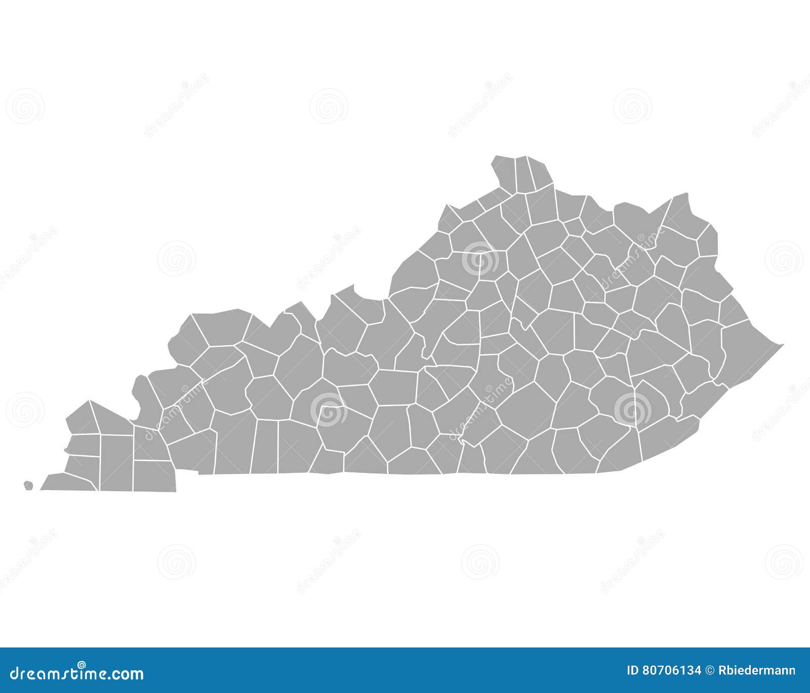 Map of Kentucky stock vector. Illustration of contour - 80706134