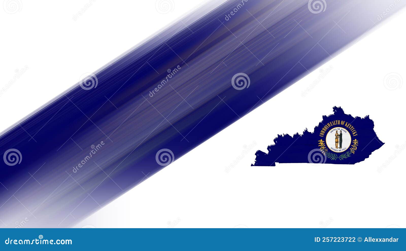 Map of Kentucky, flag map stock illustration. Illustration of ...