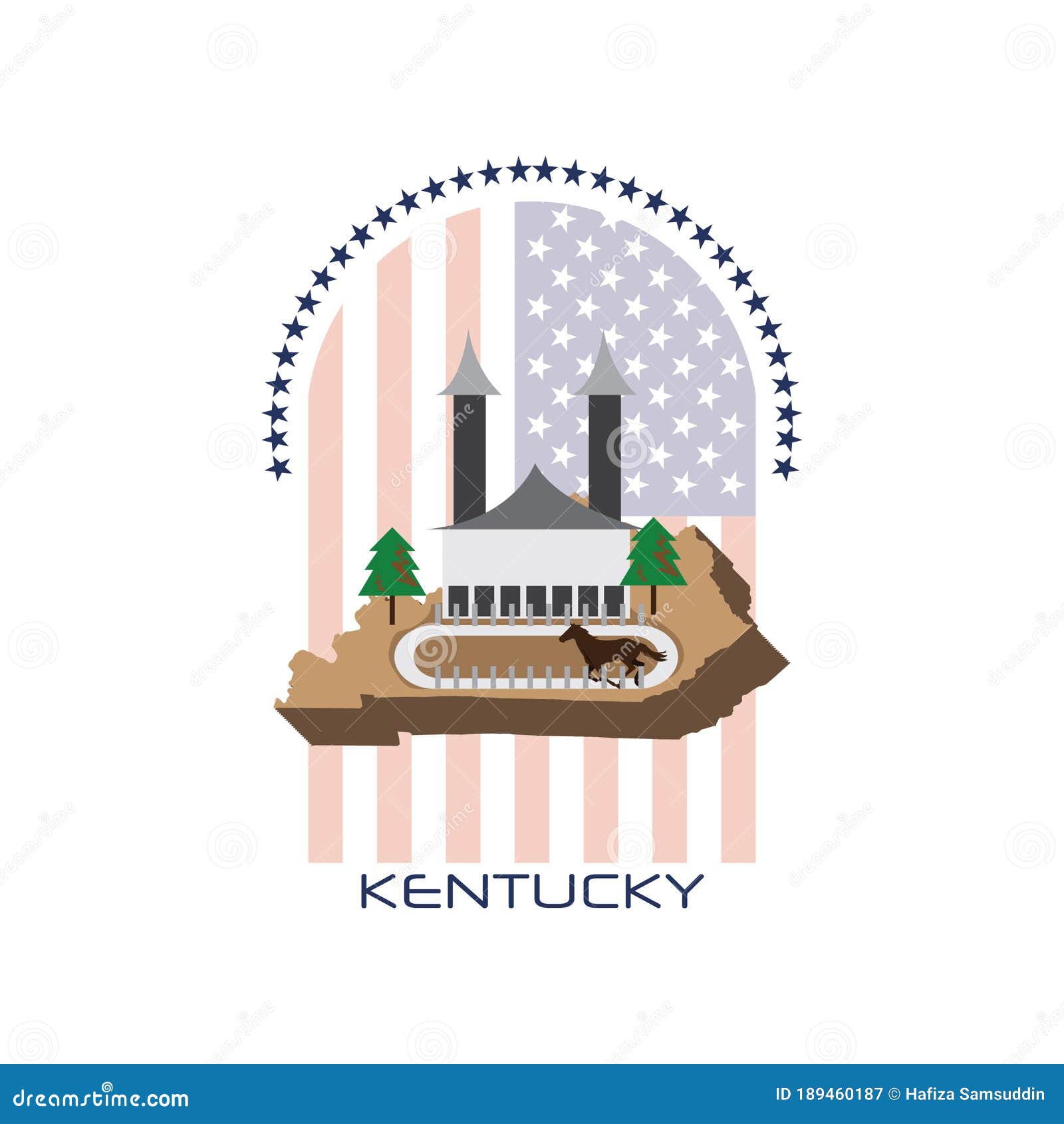Map of Kentucky State. Vector Illustration Decorative Design Stock ...