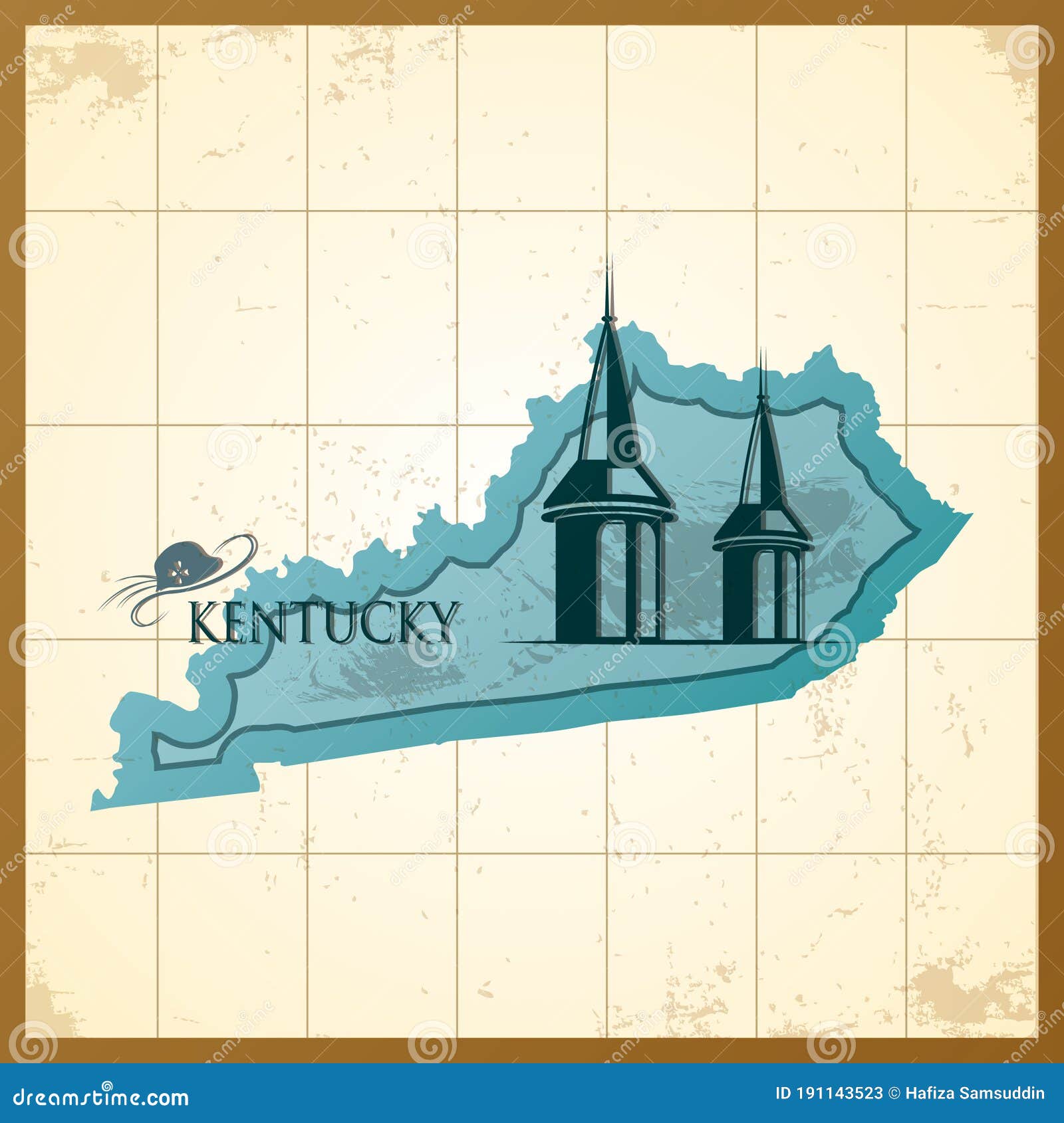 Kentucky State Map By Counties Vector Illustration | CartoonDealer.com ...