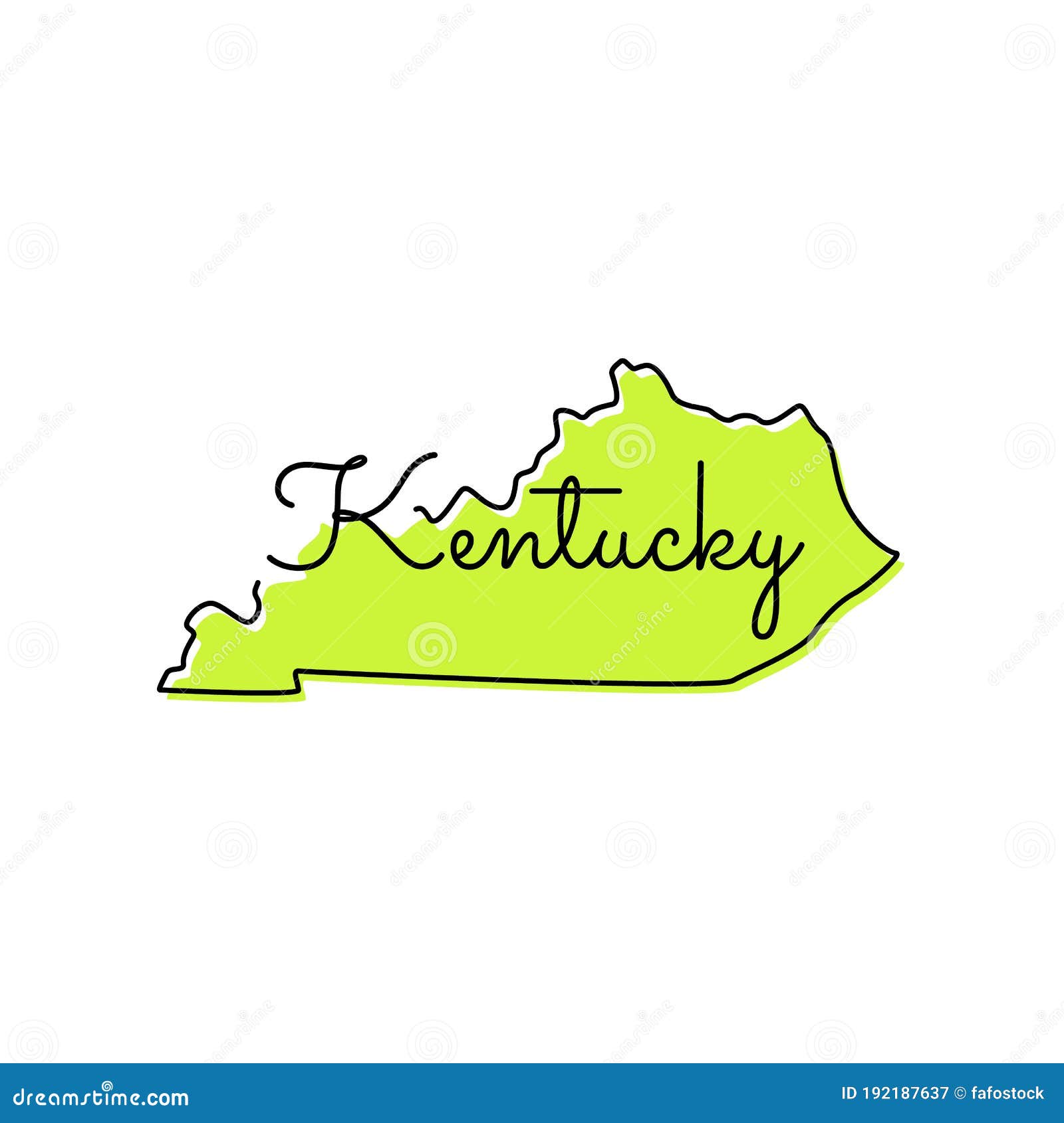 Map of Kentucky Vector Design Template. Stock Vector - Illustration of ...
