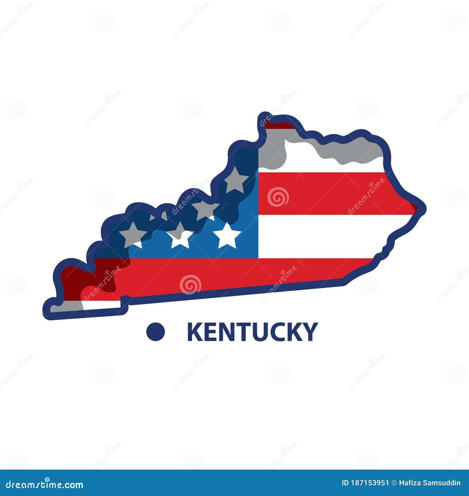 Map of Kentucky. Vector Illustration Decorative Design Stock Vector ...