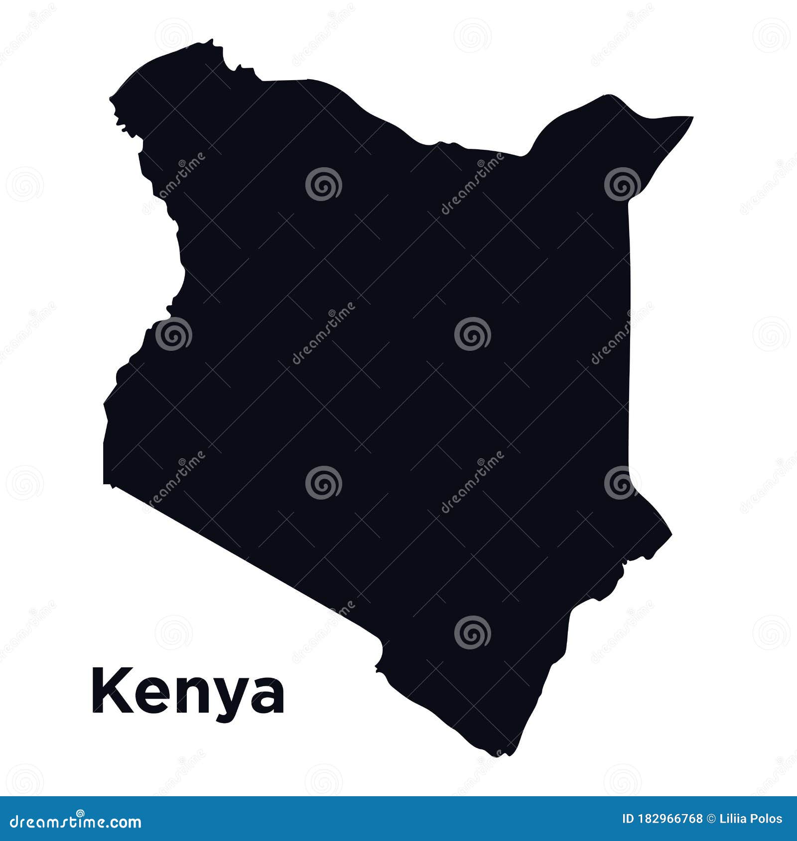Kenya Africa Map Cartoon Vector | CartoonDealer.com #112725643