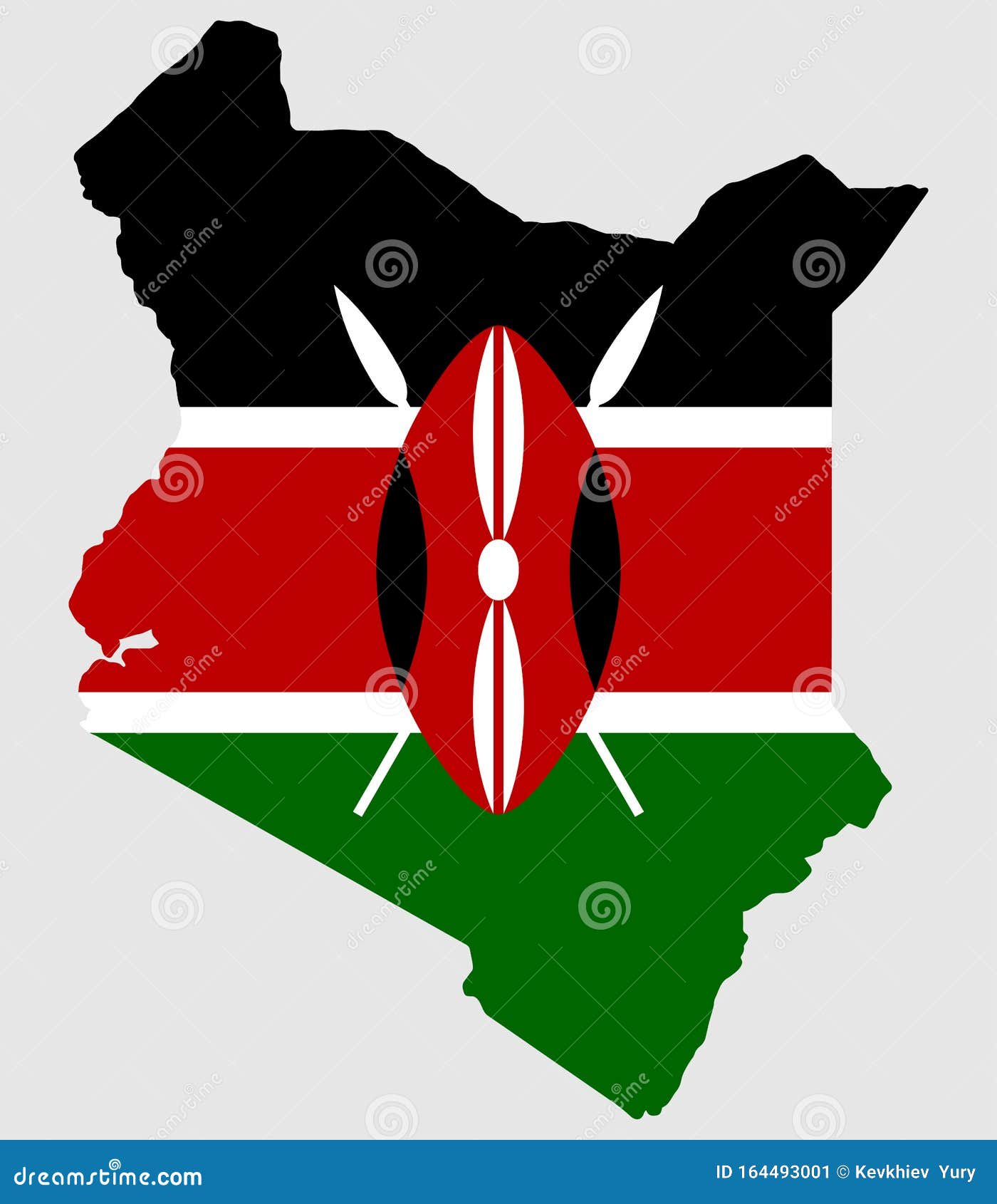 Map Kenya Flag Vector Illustrazione Eps 10 Illustrazione Vettoriale ...