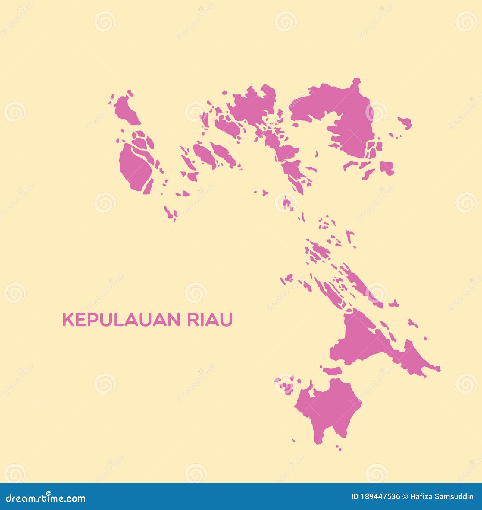 Map of Kepulauan Riau. Vector Illustration Decorative Design Stock ...