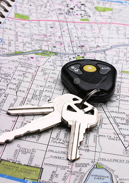 Map & Keys stock image. Image of city, exploration - 115959